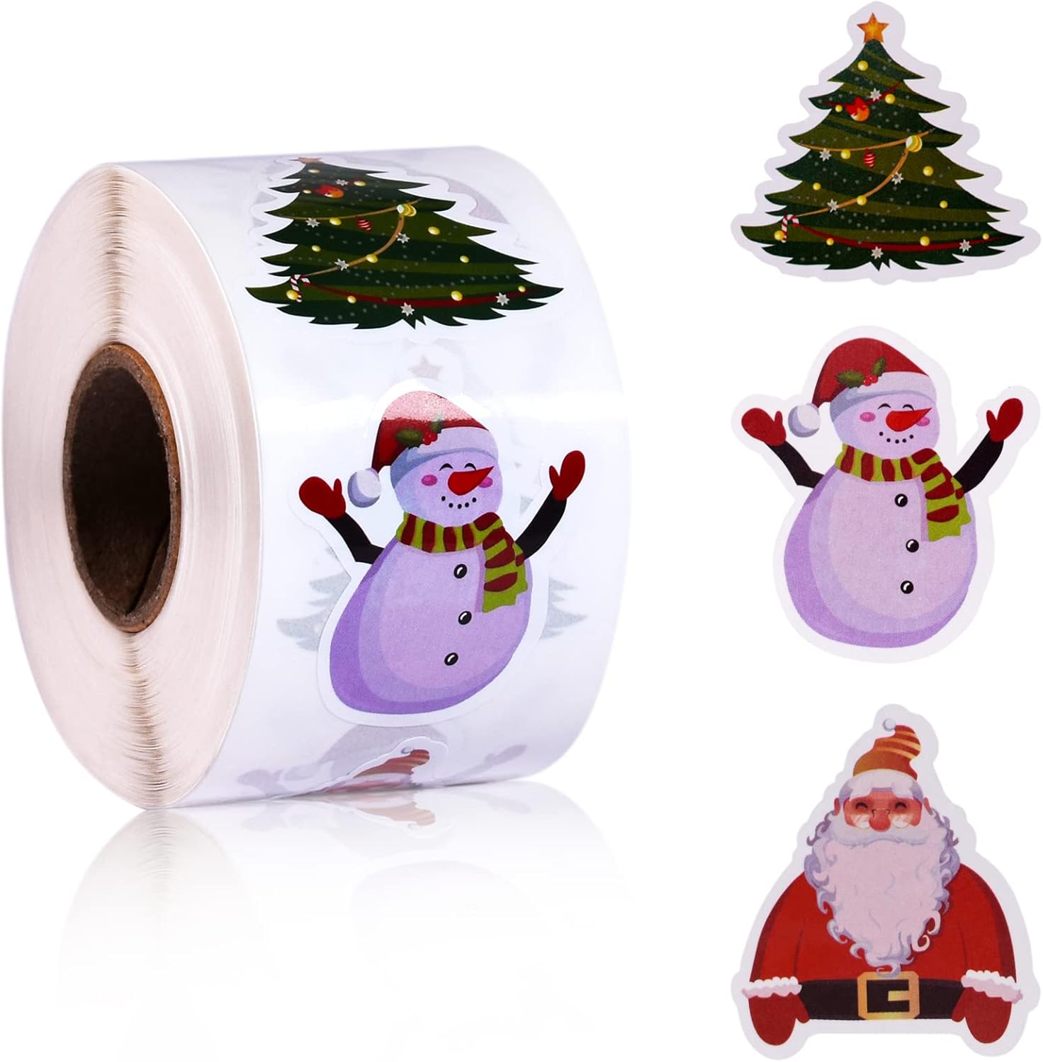 Amazon.com: Magic Ants 500Pcs Happy Holidays Sticker, Christmas ...