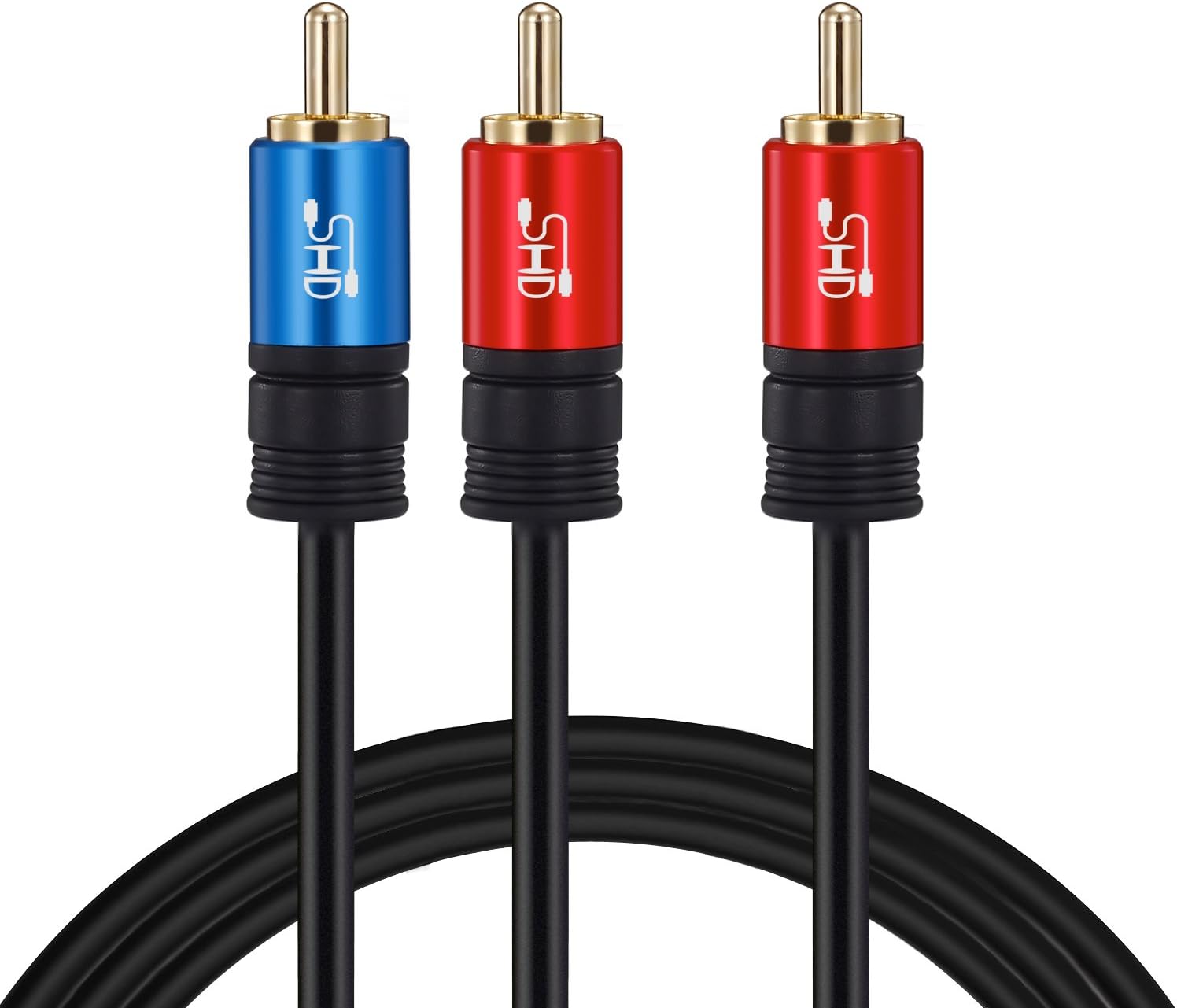 Amazon.com: Ultra Low Noise Double Audio 2 RCA to RCA Cable of ...
