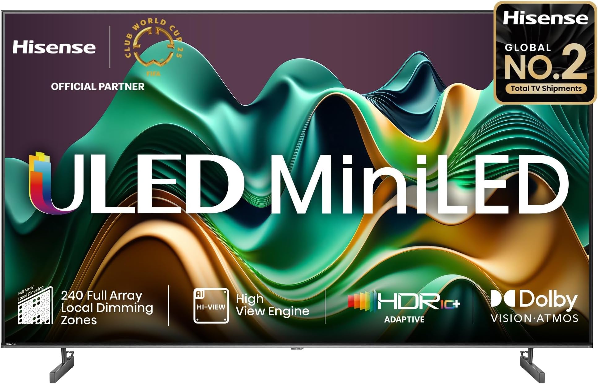 Hisense 164 cm (65 inches) Tornado Series 4K Ultra HD Smart QLED TV 65E7K PRO (Dark Grey ...