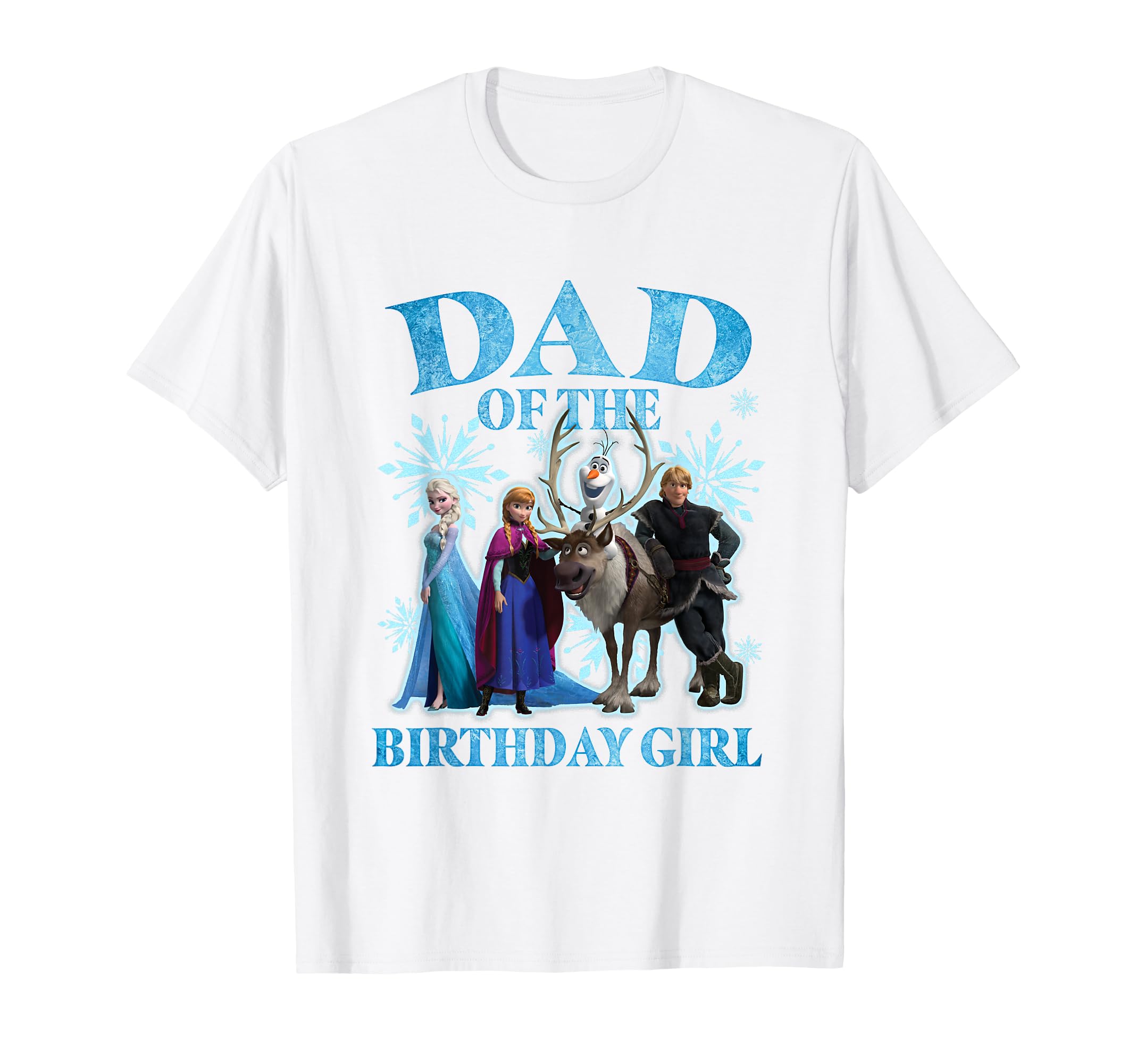 Amazon.com: Disney Frozen Dad Of The Birthday Girl Group Shot Chest ...