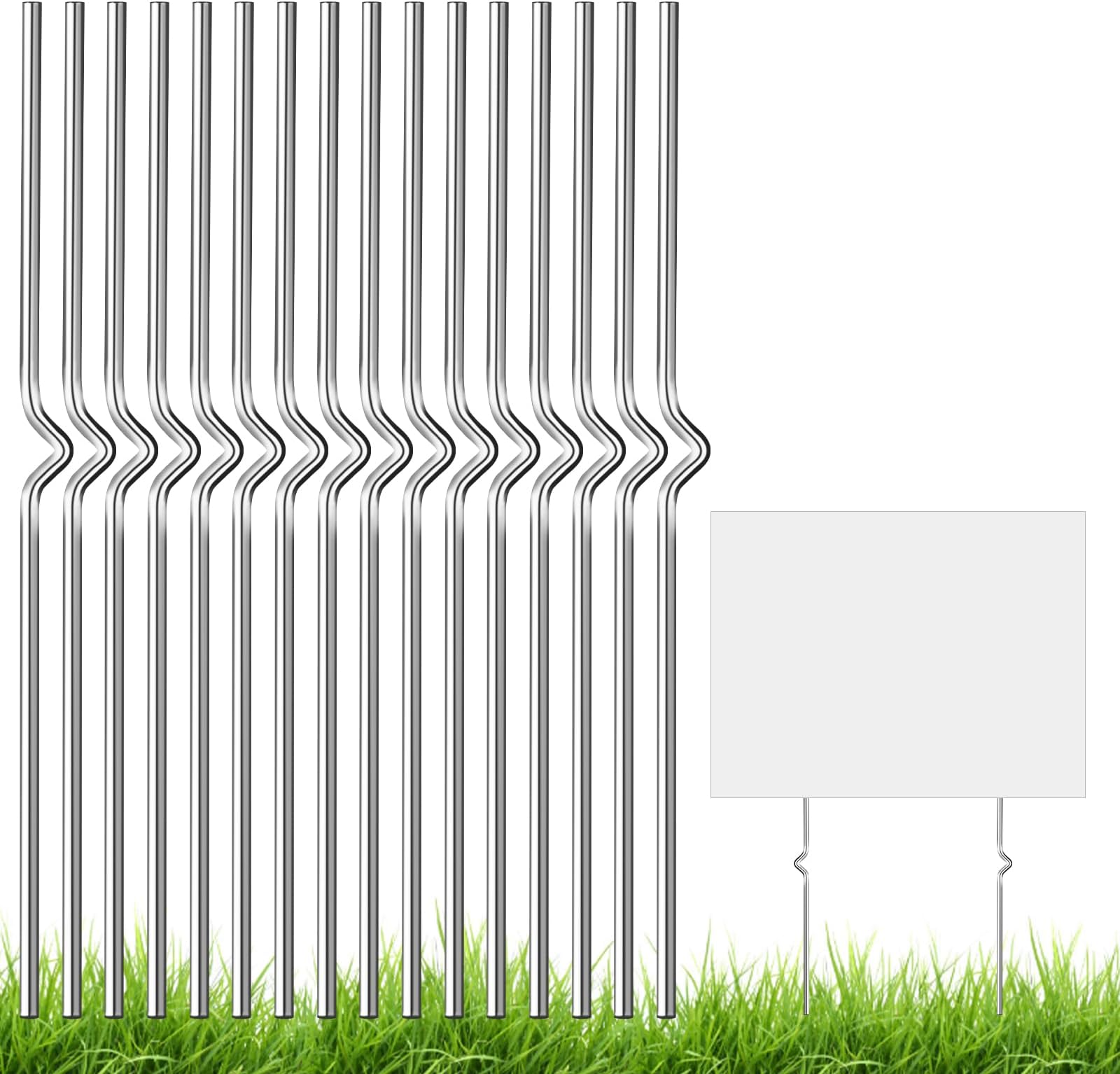 Amazon.com : 50 Heavy Duty Metal Stake 30 x10 inch Double H-Frame Wire ...