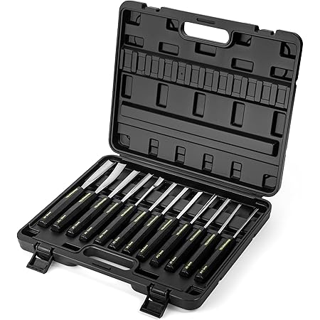 Amazon.com: Schaaf Wood Carving Tools 12-pc Chisel Set with Canvas Case | Full Size Professional ...