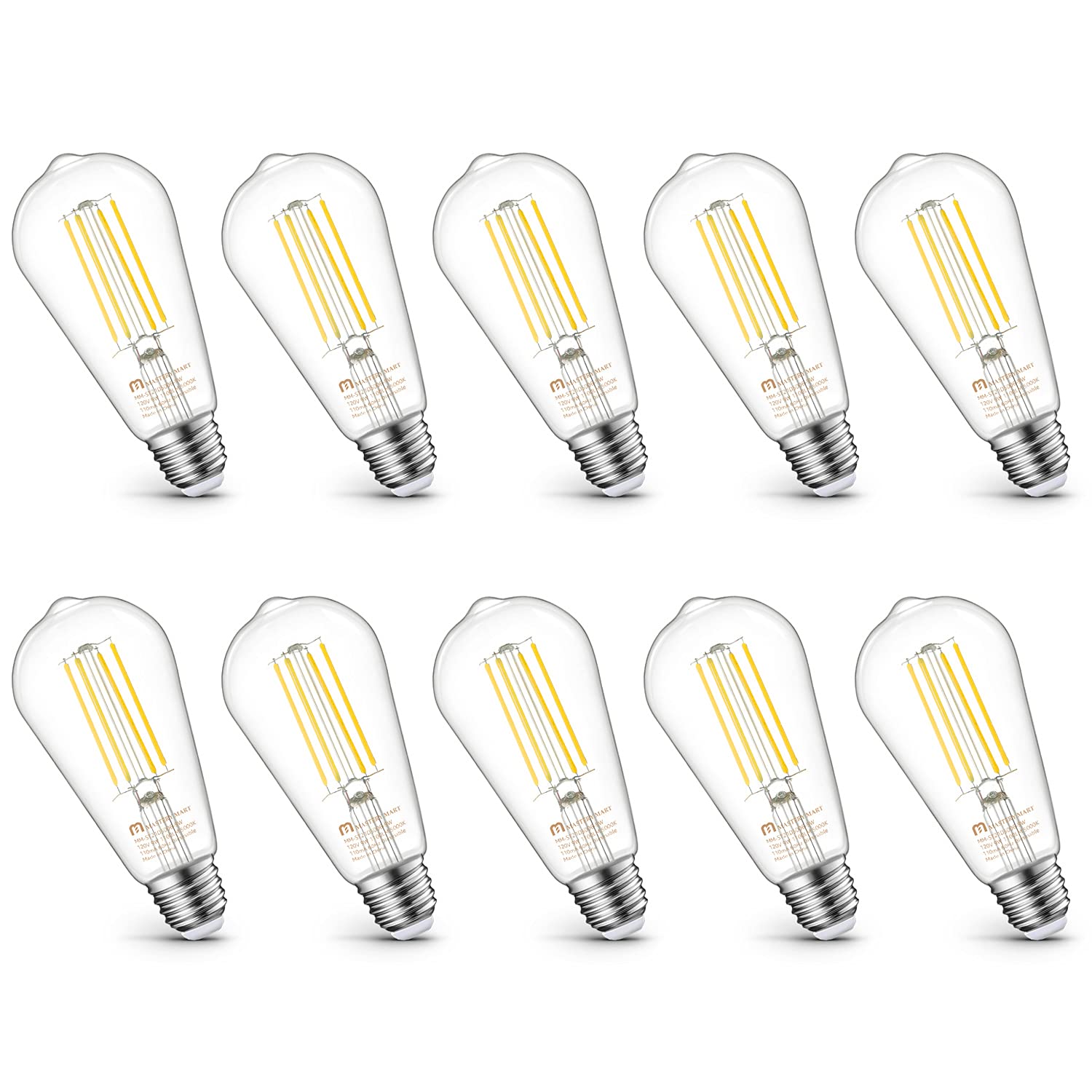 Amazon.com: MASTERY MART 100 Watt LED Bulb, Edison Bulbs Dimmable Light ...