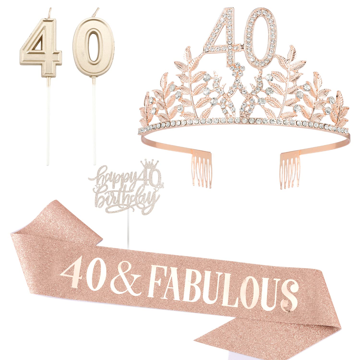 Amazon.com: 40th Birthday Decorations for Women - Aprince 40th Birthday ...