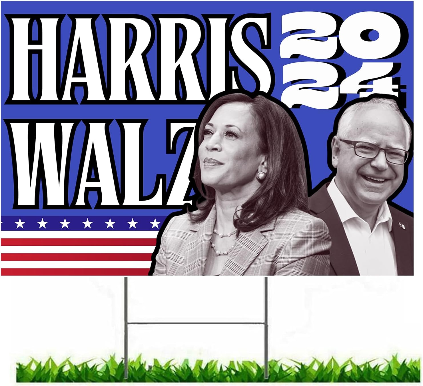 Amazon.com : Kamala Harris Tim Walz Waltz Yard Sign Election 2024 for ...