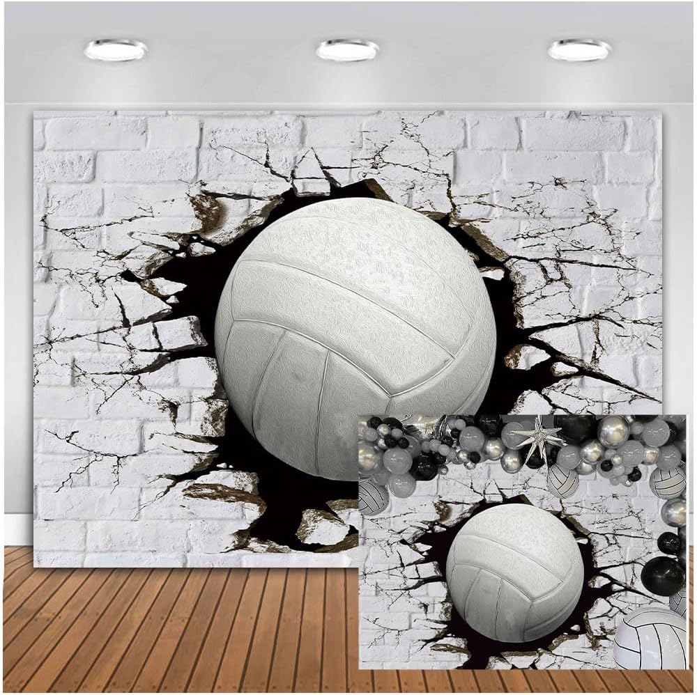 Amazon.com : TOAOFY 7x5ft Indoor Retro Volleyball Backdrop for ...
