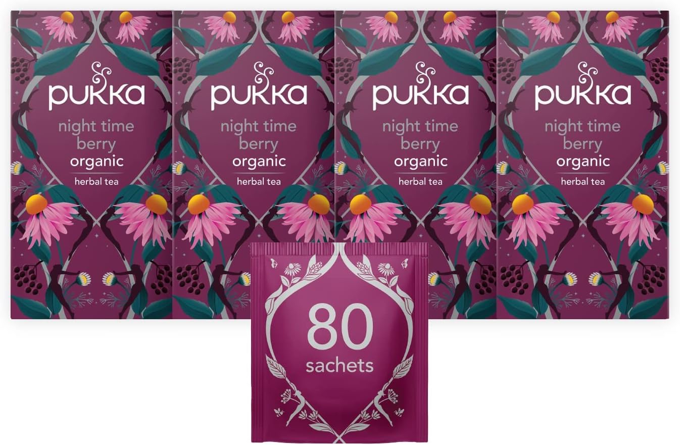 Pukka Herbs | Night Time Berry Organic Herbal Tea | Chamomile, Lavender ...