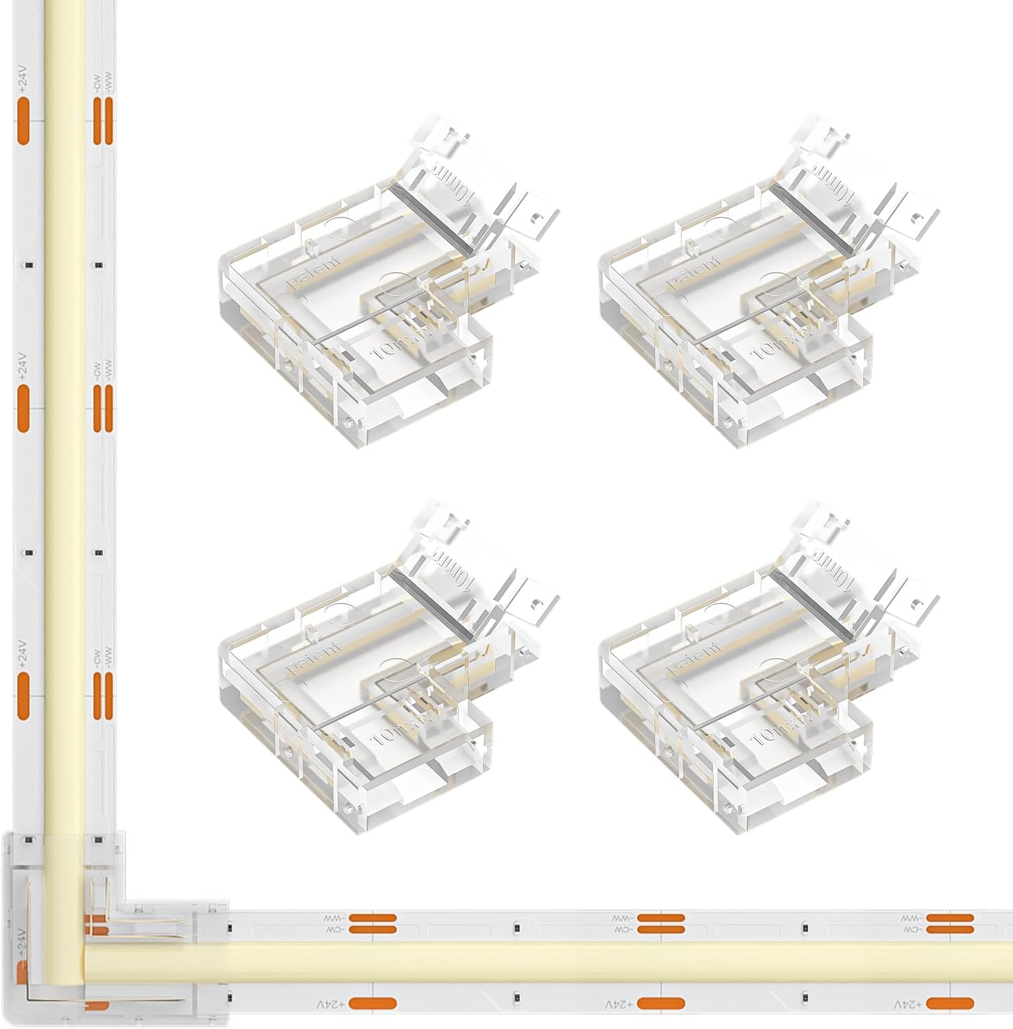 SEZO FCOB Gapless L-Shaped Connector Kit, 4 Pieces, L-Shape Corner ...