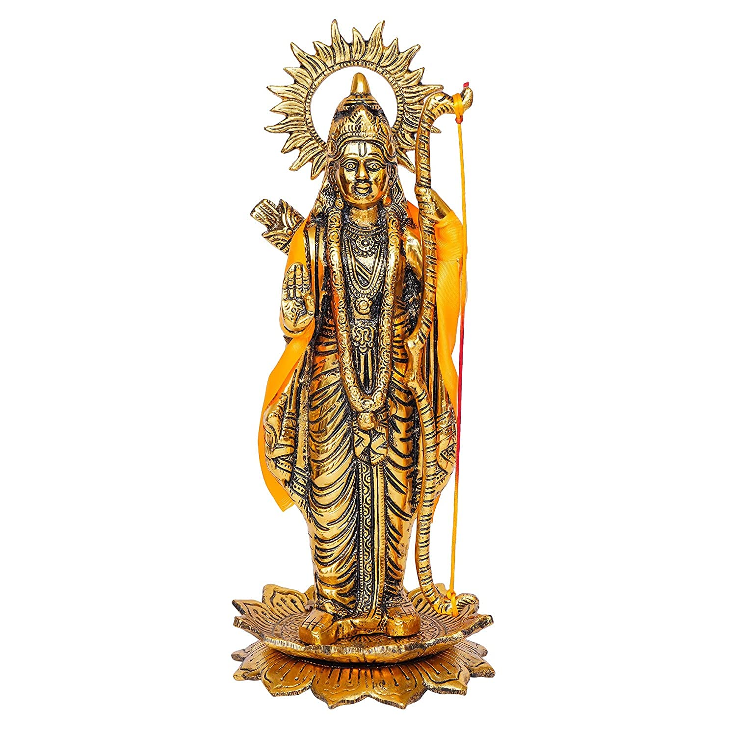 Buy S G Metal Lord Ayodhya Ram Idol Statue on Lotus Showpiece | Ram ji ...