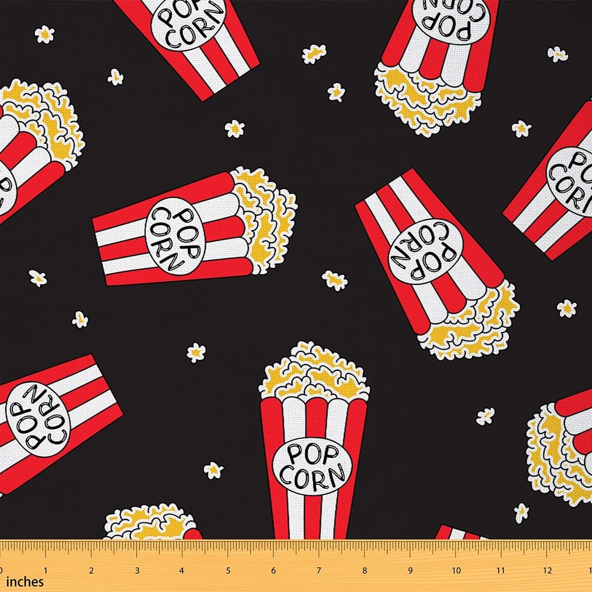 Amazon.com: Cartoon Popcorn Fabric by The Yard Happy Movie Time DIY ...