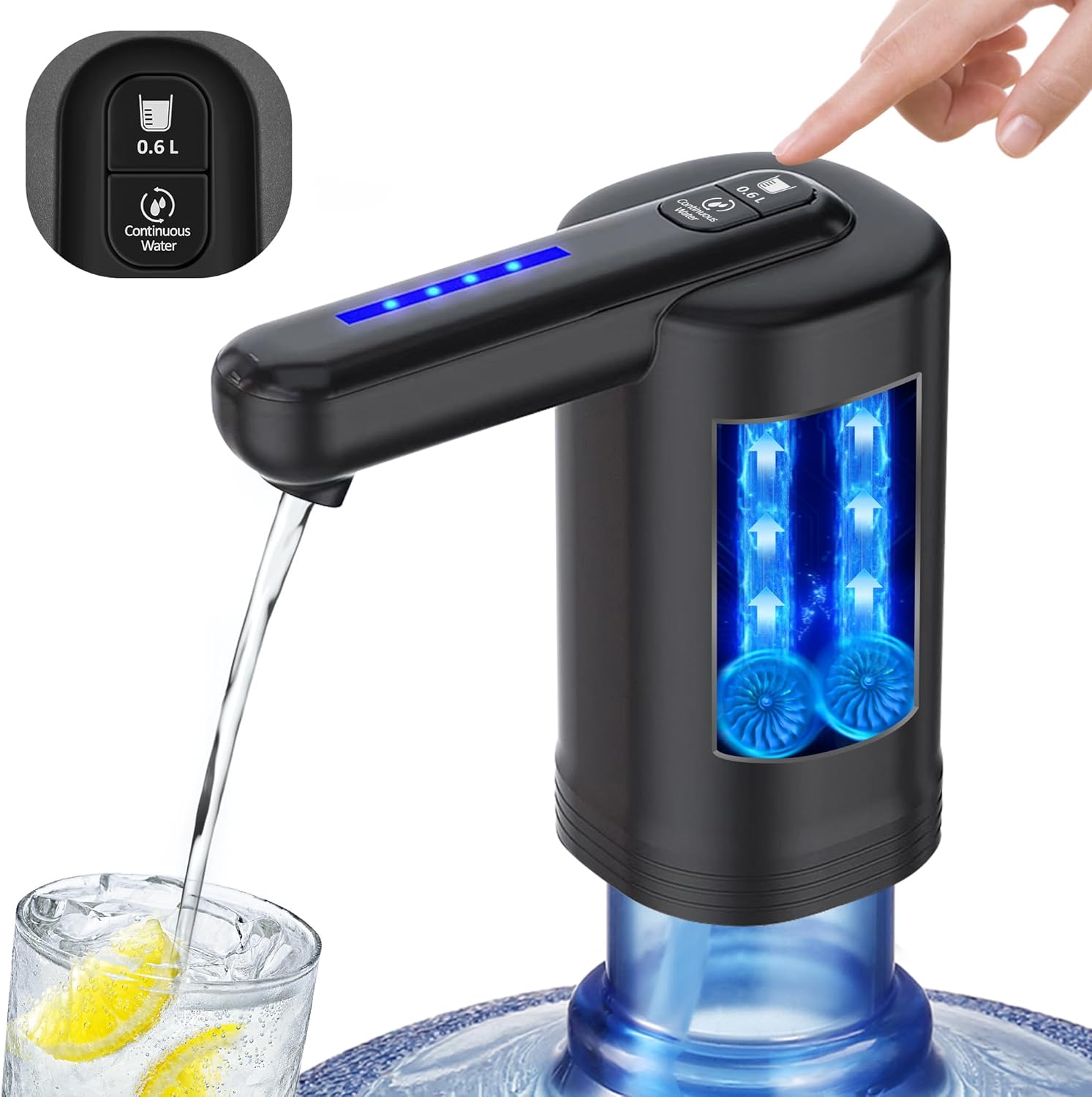 Amazon.com: Dual Pump Water Dispenser for 5 Gallon Drinking Bottle ...