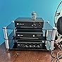 Amazon.com: KGUSS Mini Audio Component Rack Black Acrylic 2-Layer Rack ...