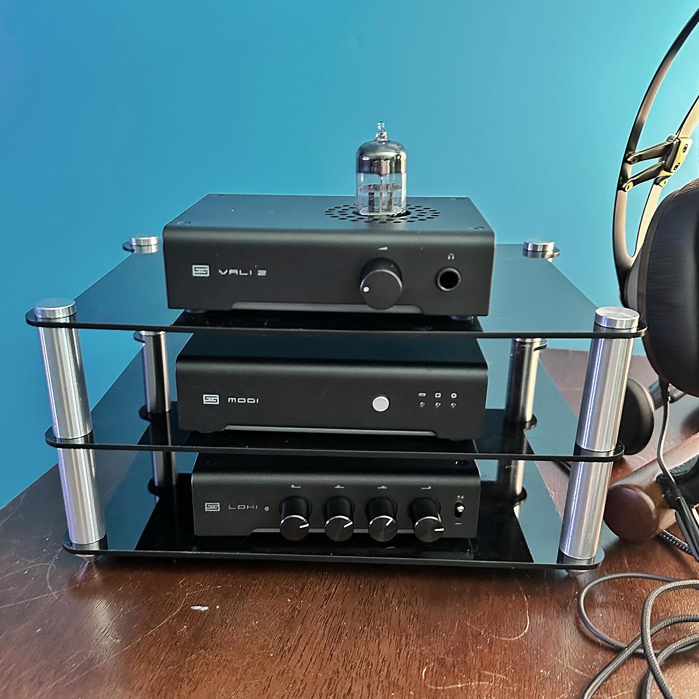 $8/mo - Finance KGUSS Mini Audio Component Rack Black Acrylic 2-Layer ...