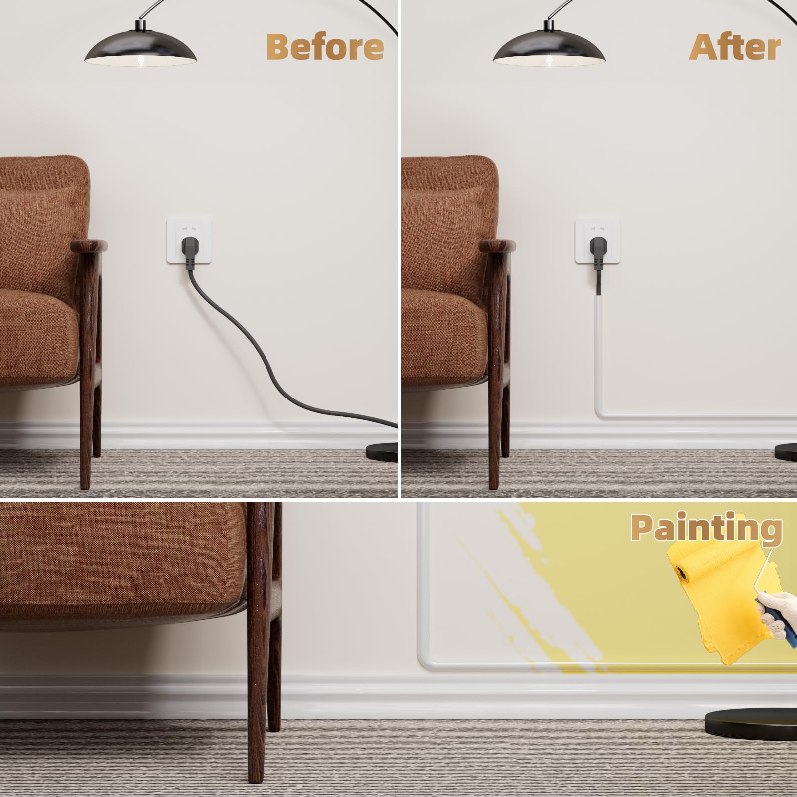 Snapklik.com : 78" Side Open One Cord Hider For Wall Mounted Tv ...