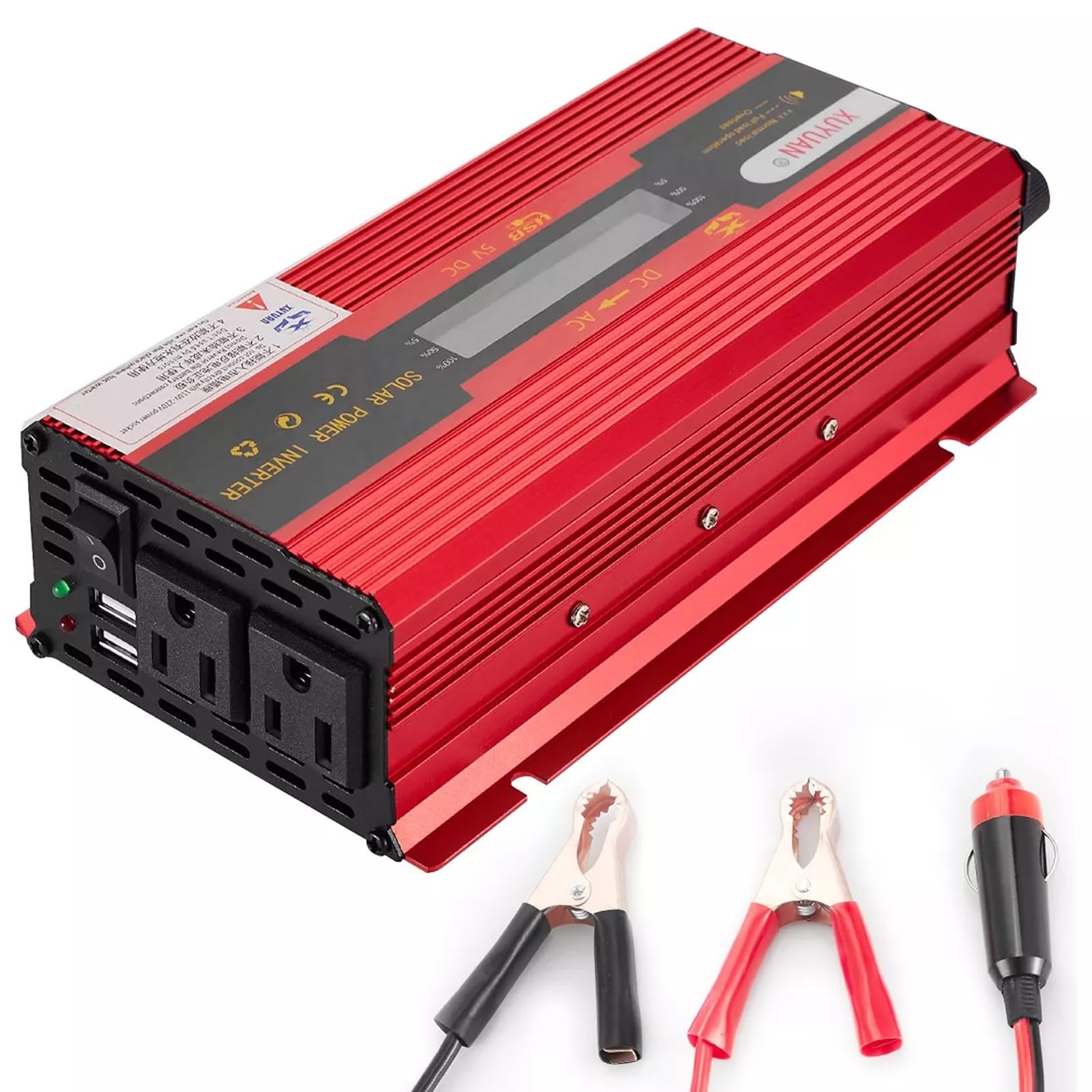 LuxLam Inversor de Potência Solar 4000W, 12V para 220V, Onda Senoidal | Amazon.com.br