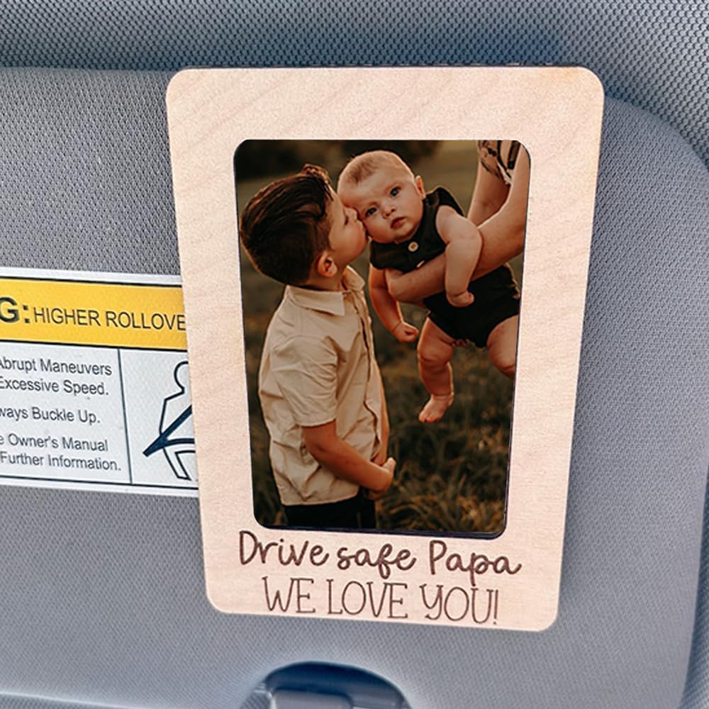 Amazon.com: Custom Photo Car Visor Clip, Father's Day Fridge Photo ...