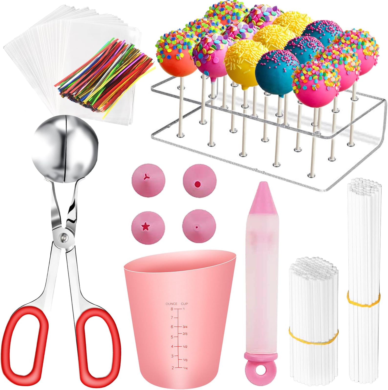 Amazon.com: 554PCS Cake Pop Maker Kit - Silicone Lollipop Molds Baking ...