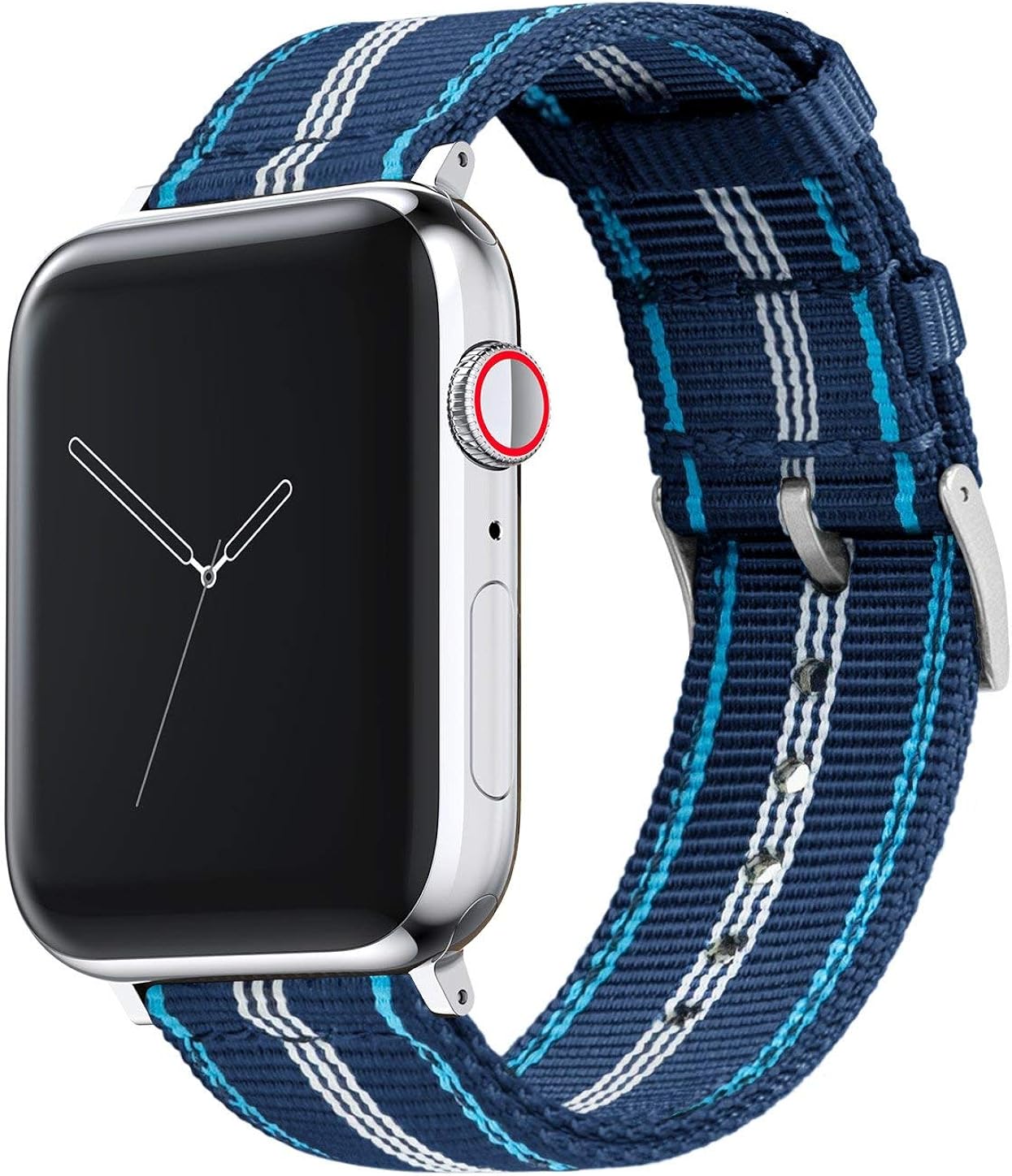 42mm/44mm/45mm/49mm Navy & Aqua Blue – BARTON Two-Piece Military Style ...