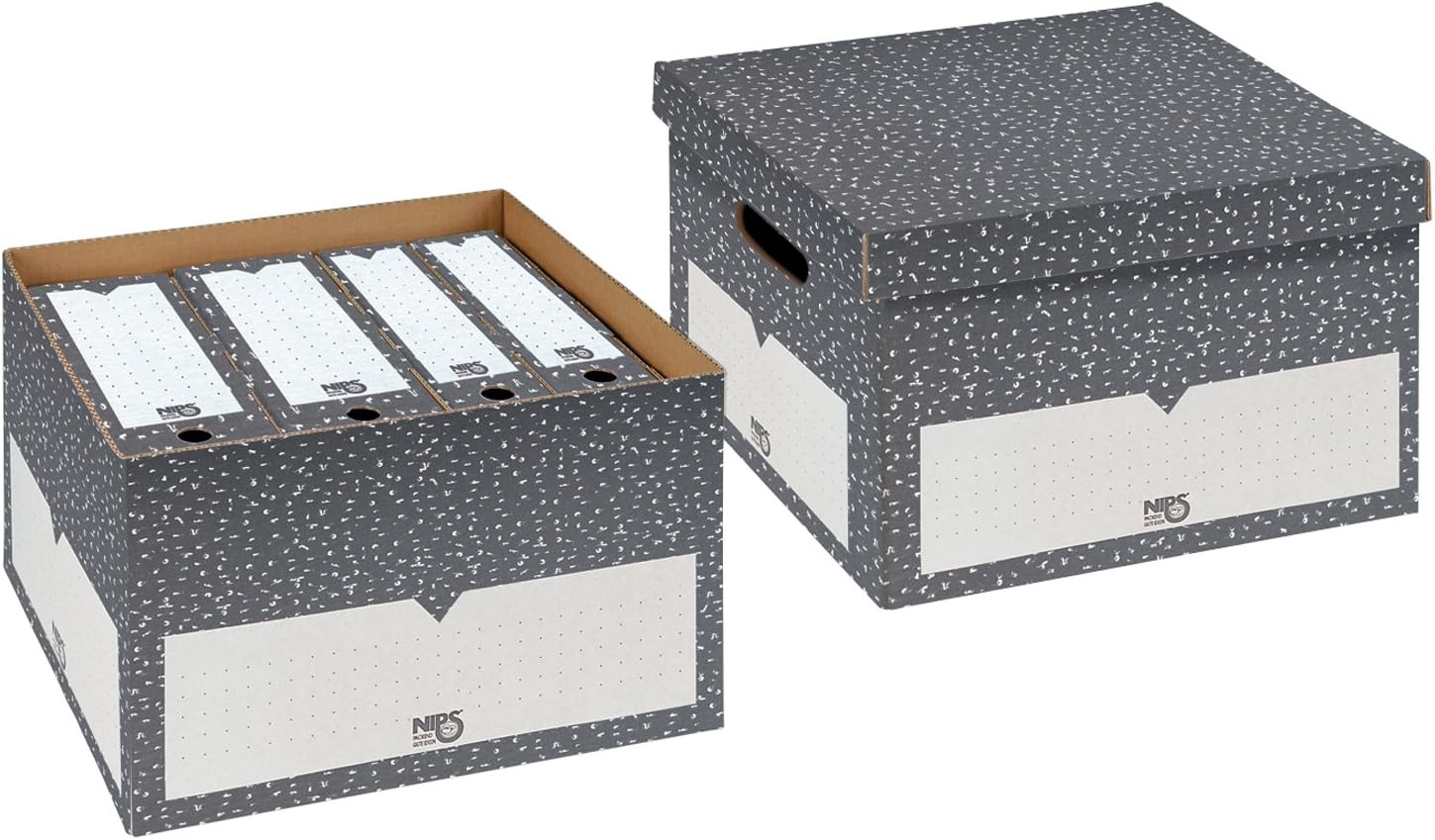 Amazon.com: Nips 46 x 39 x 30cm L Size Archive Box with Lid ...