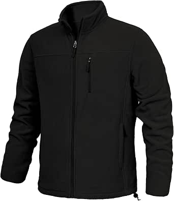 LZACTOIN-X Men's Lightweight Polar Fleece Jacket, Full Zip Warm Soft ...