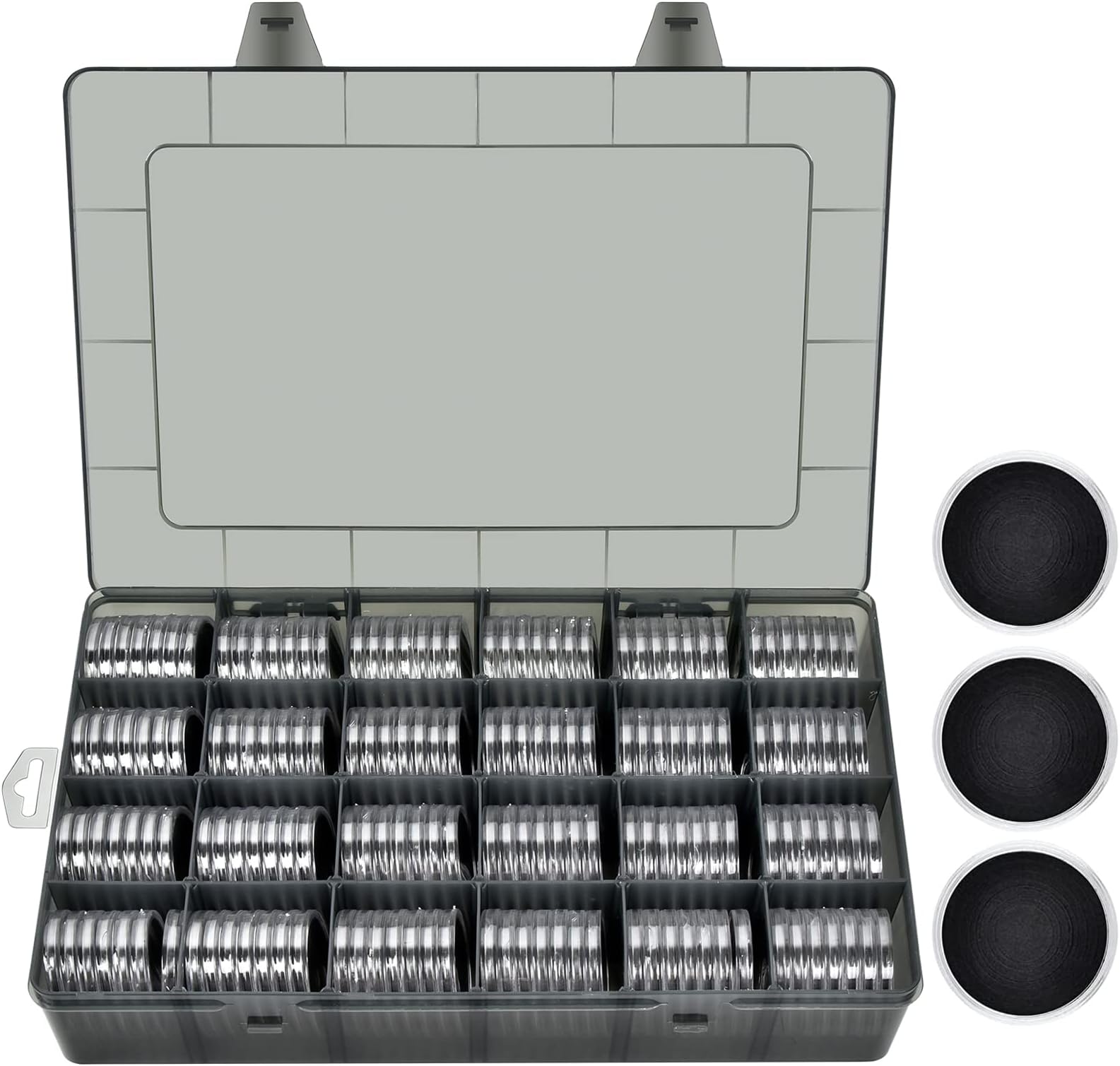 Amazon.com : MUDOR 108 Pieces Silver Dollar Coin Holder, 41mm Silver ...