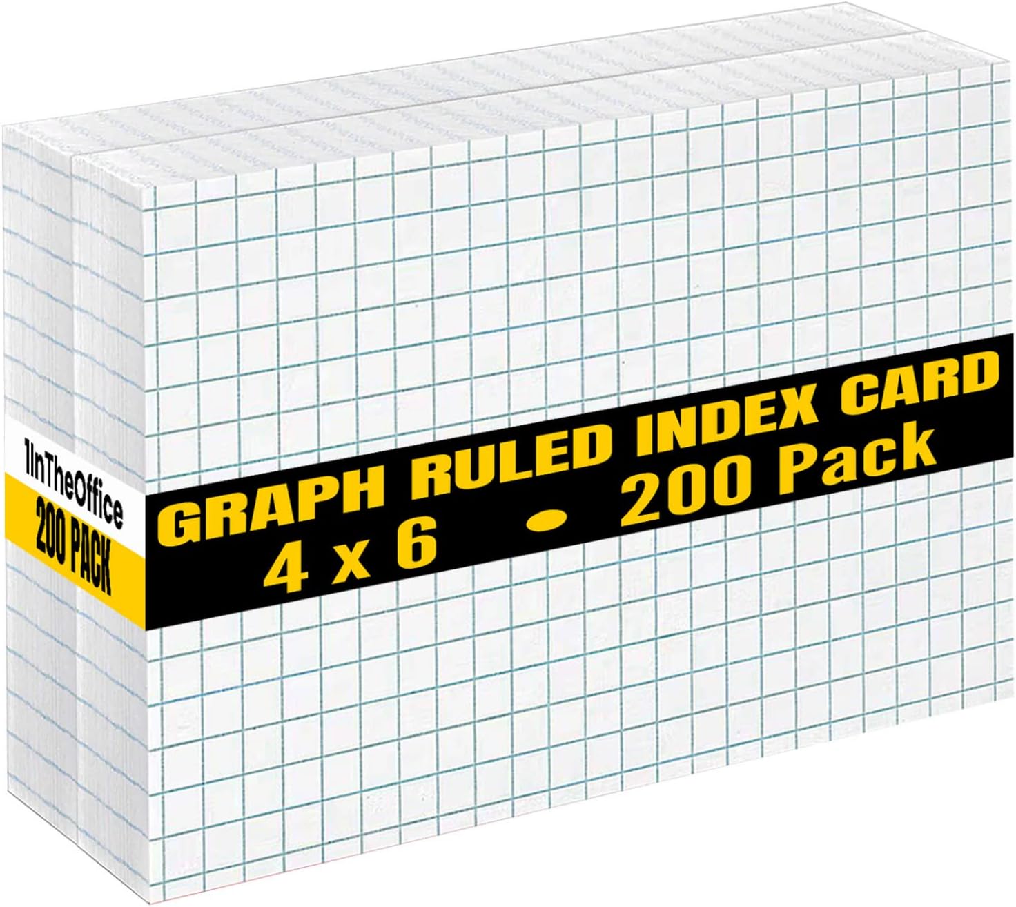 Amazon.com : 1InTheOffice Graph Ruled Index Cards 3x5, Index Cards Grid ...