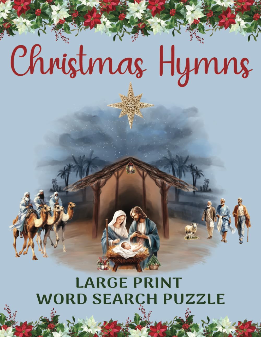 Christmas Hymns Word Search Puzzle Large Print: Featuring all your ...