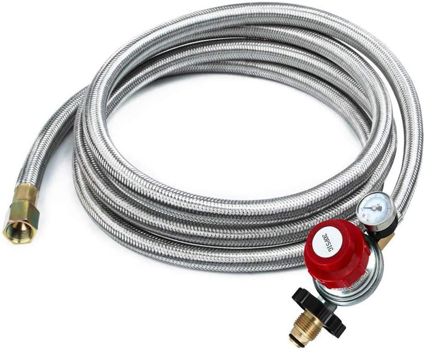 Amazon.com : GUOFALDE 0-30 PSI Adjustable Propane Regulator with Gauge ...