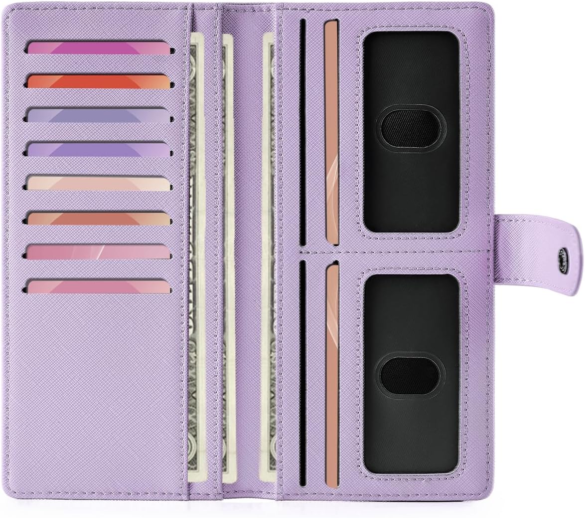 Amazon.com: Unilily Slim Wallet Women RFID Blocking Vegan Leather ...