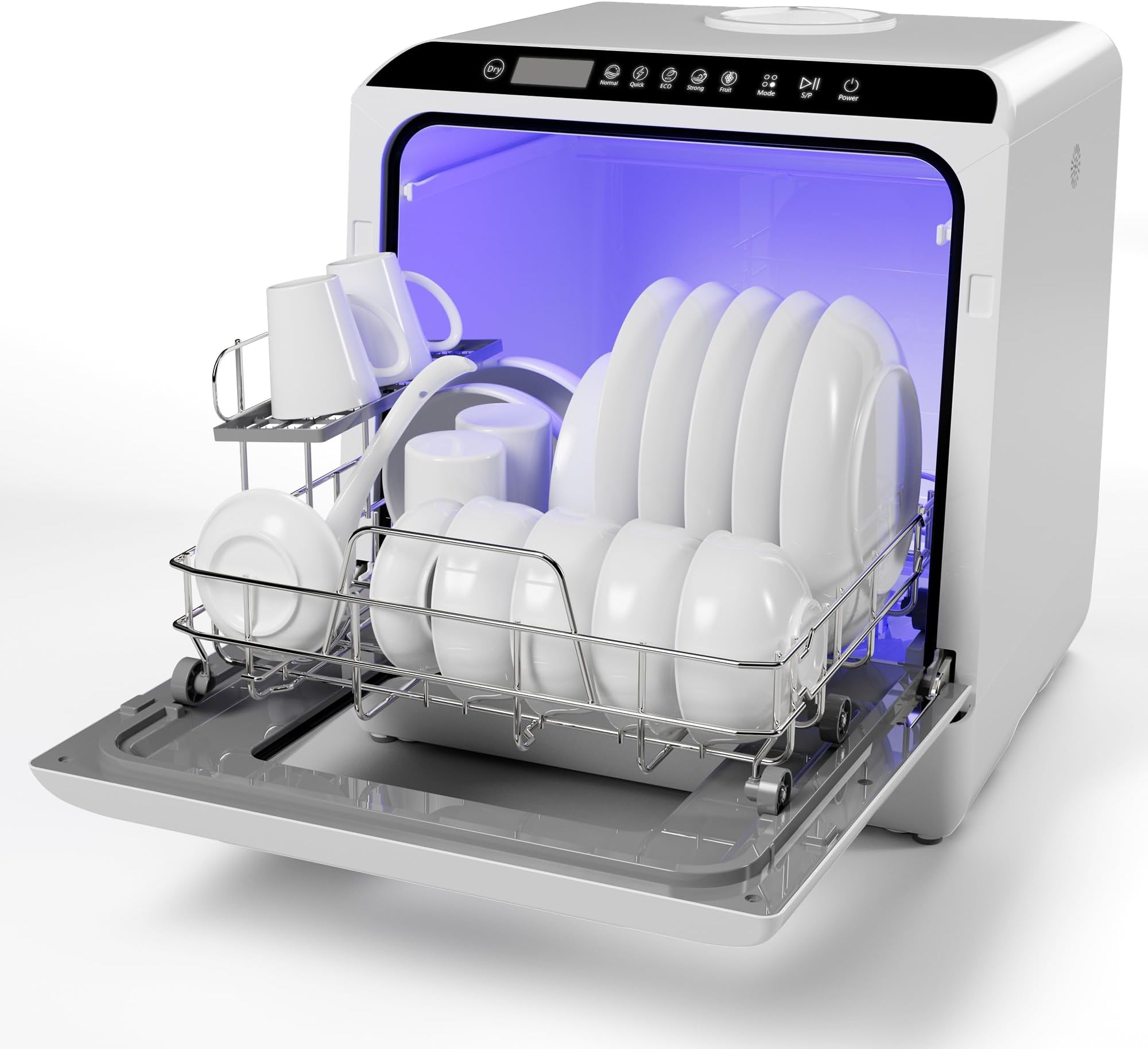 ICUIRE Portable Dishwasher, Countertop Dishwasher with 5 L Built-in ...