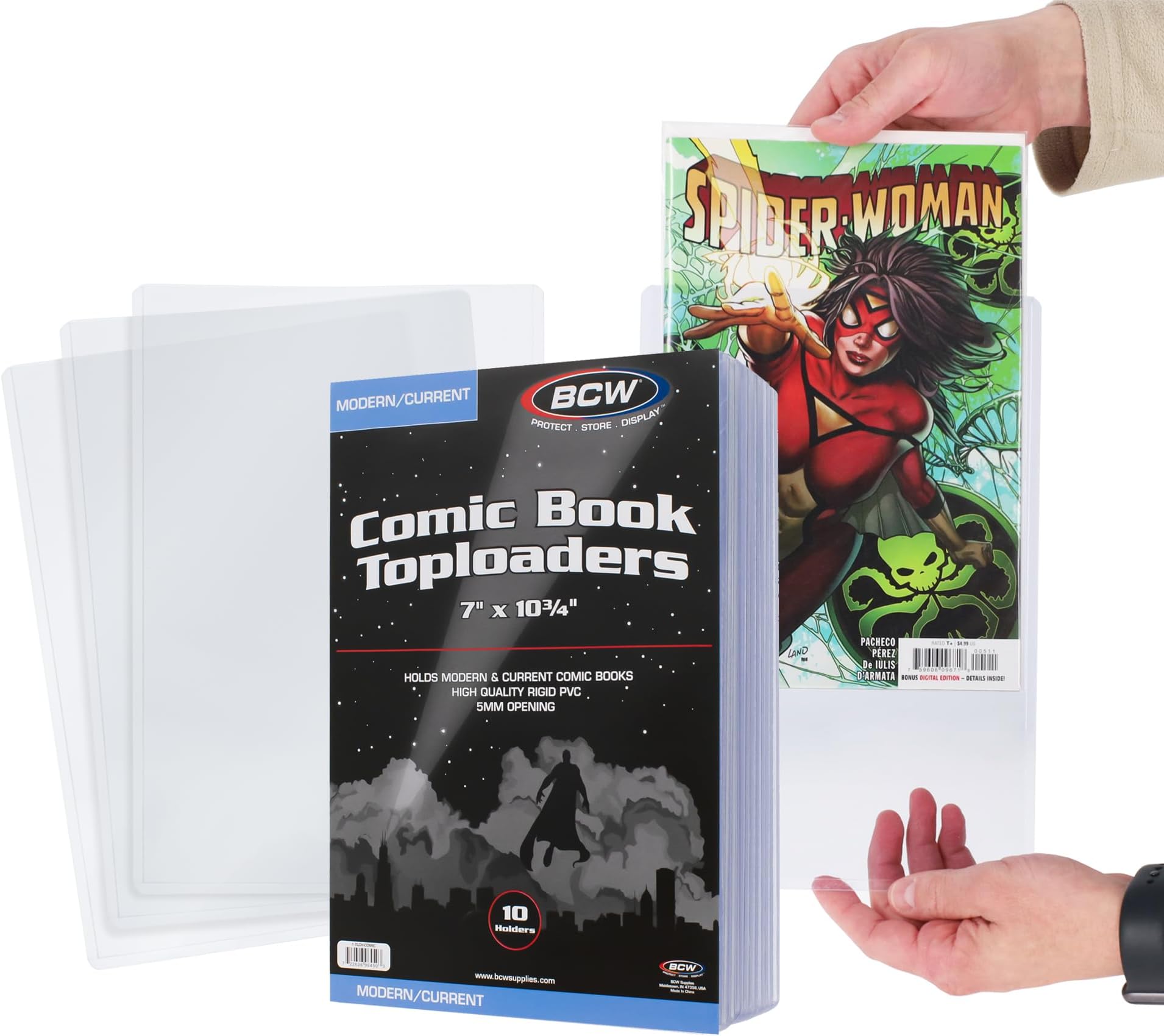 Amazon.com : BCW Current Comic Book Top Loaders - 20 Pack | Premium PVC ...