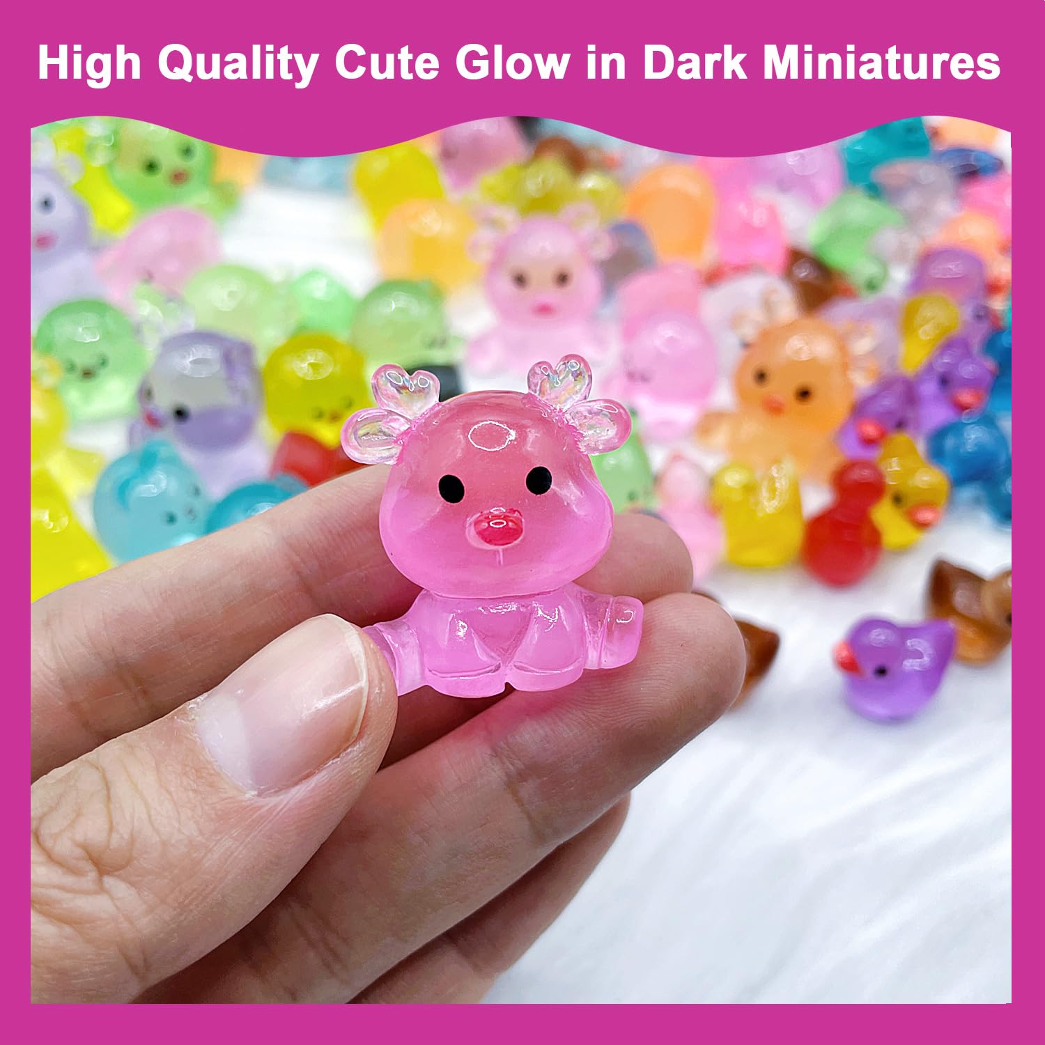Resin Animals Variety Pack Kelfendeko Mini 50 Mini Ducks Bunnies Frogs ...