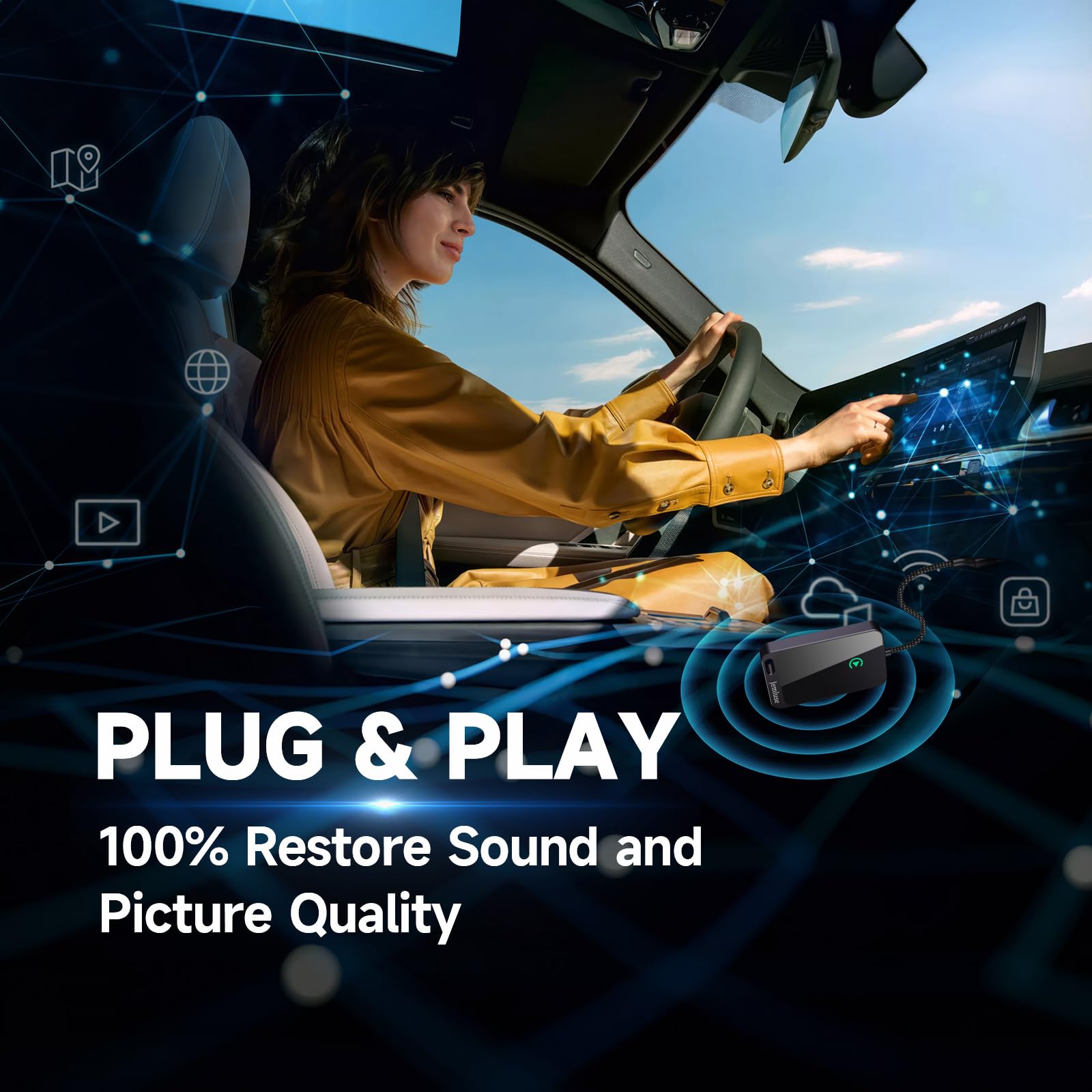 Snapklik.com : Jemluse Wireless CarPlay Adapter For Apple - Stable Fast ...