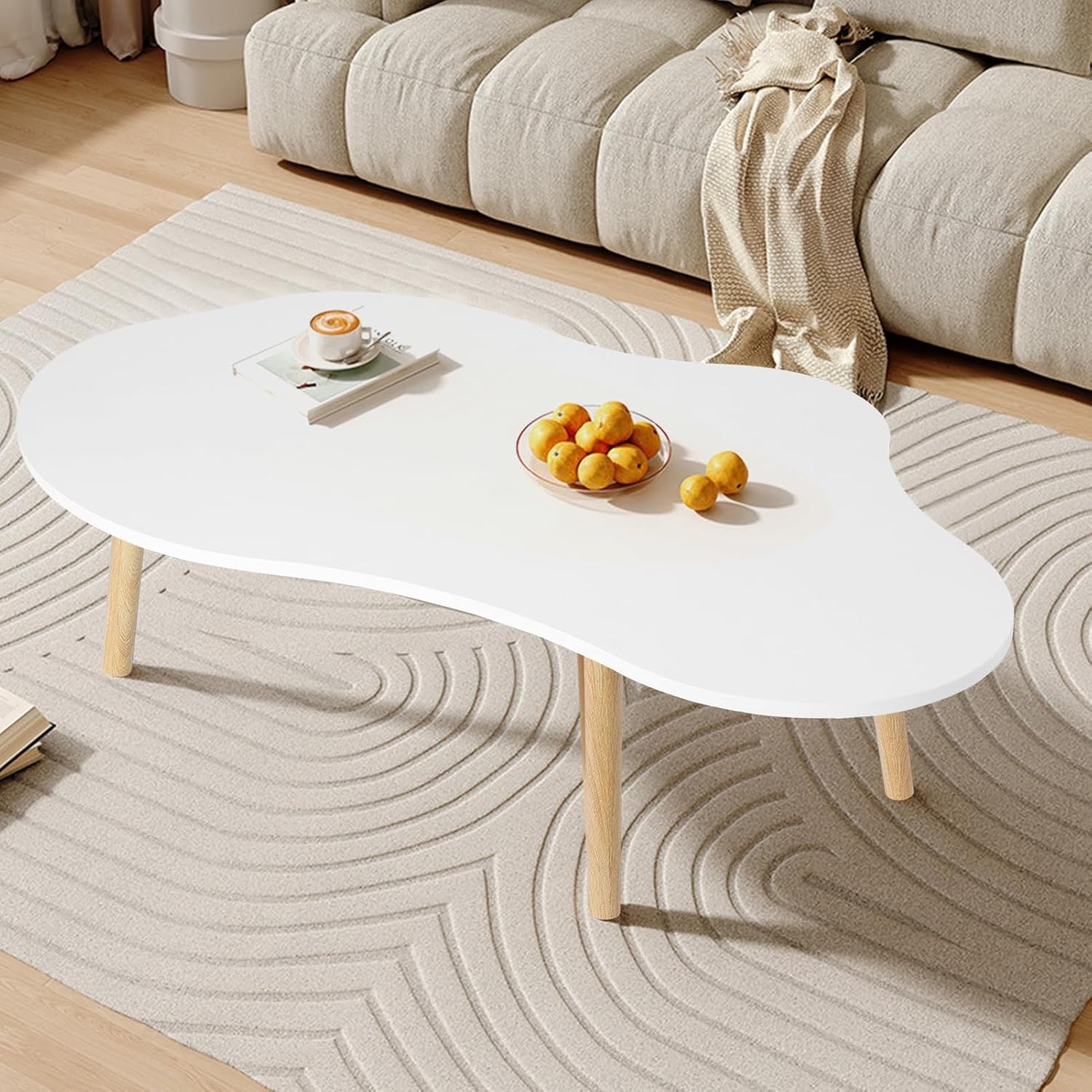 Amazon.com: Small Coffee Table, Cloud Shape Modern Minimalist Display ...