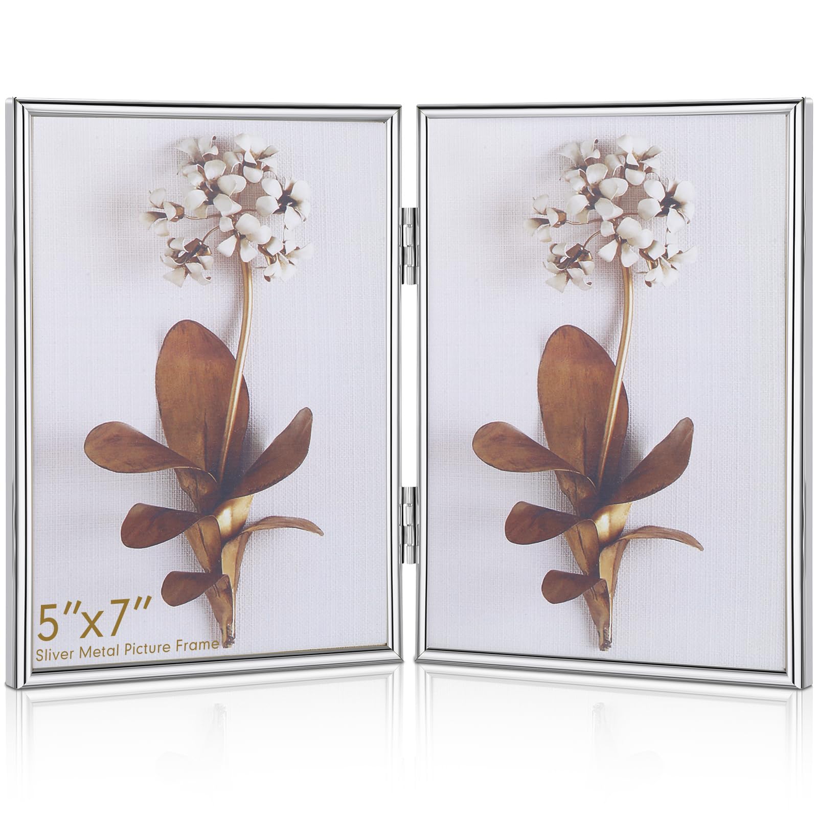 Amazon.com - Sintuff Hinged Double Floating Frame Folding Metal Picture ...