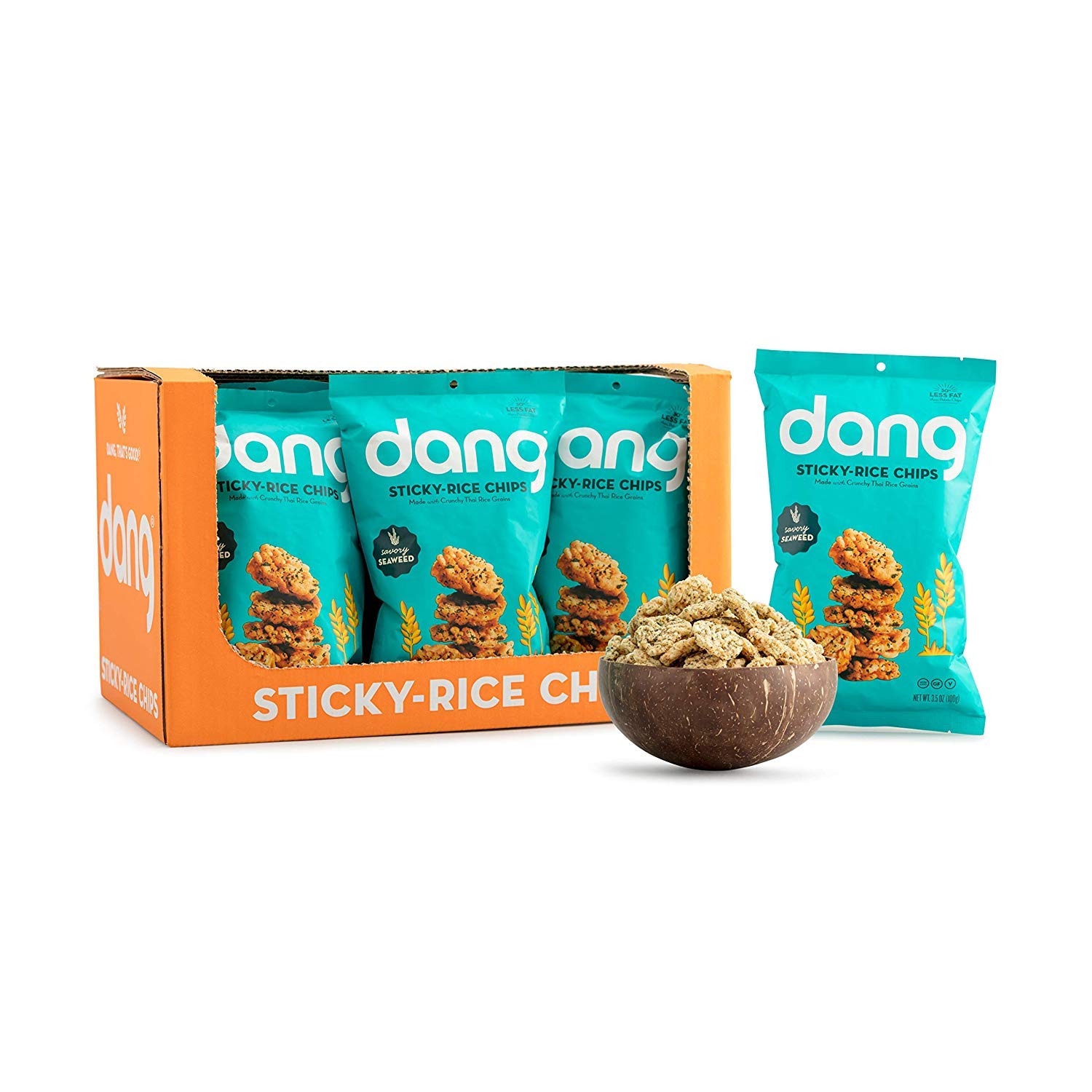 Amazon.com: DANG Sticky Rice Chips | Savory Seaweed | 12 Pack | Vegan ...