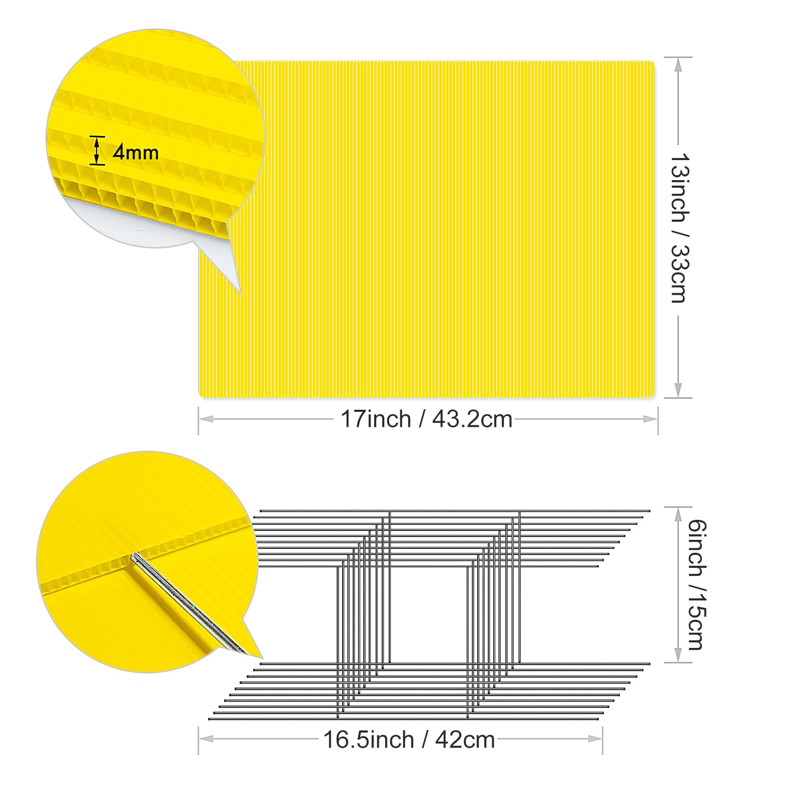 Snapklik.com : IKAYAS 10 Pack Blank Yellow Yard Signs