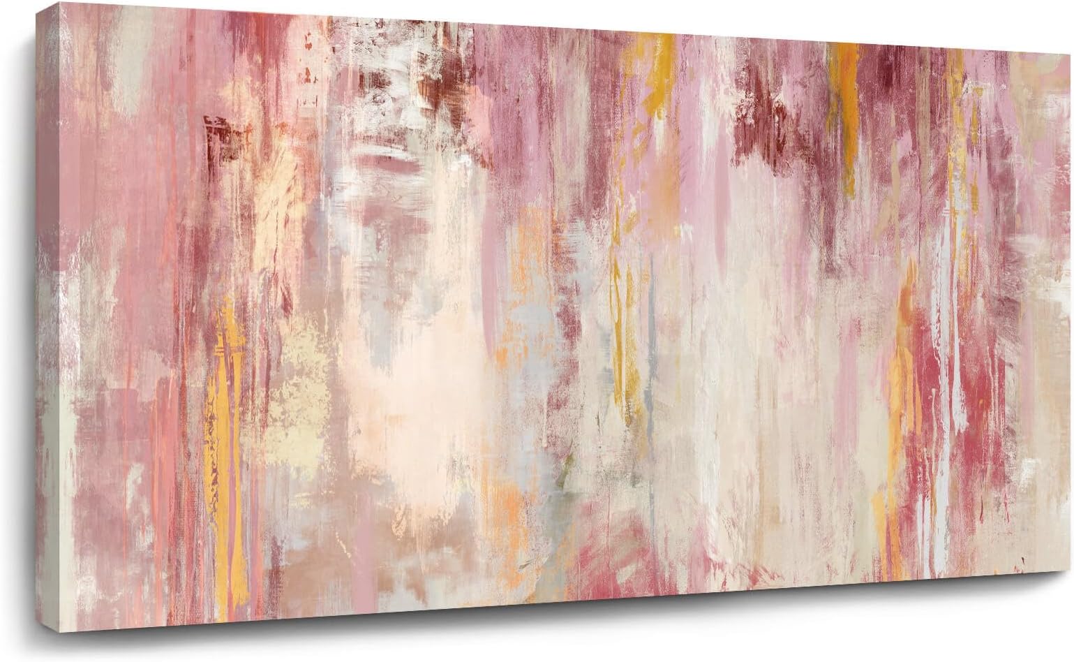 Amazon.com: Kate and Laurel Sylvie Pink Golden Hour Framed Canvas Wall ...