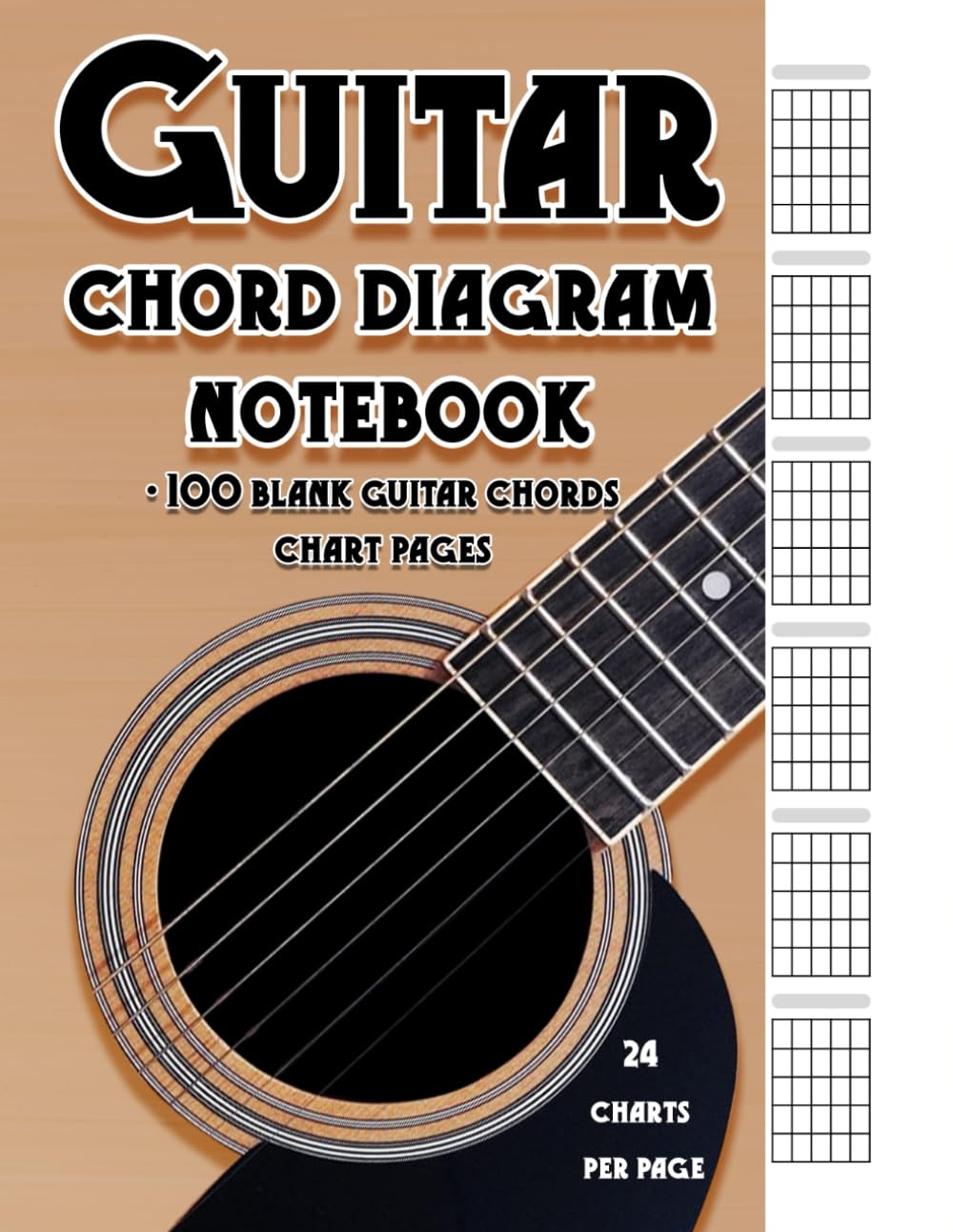 Amazon.com: Guitar Chord Diagram Notebook: 100 Blank Guitar Chords ...