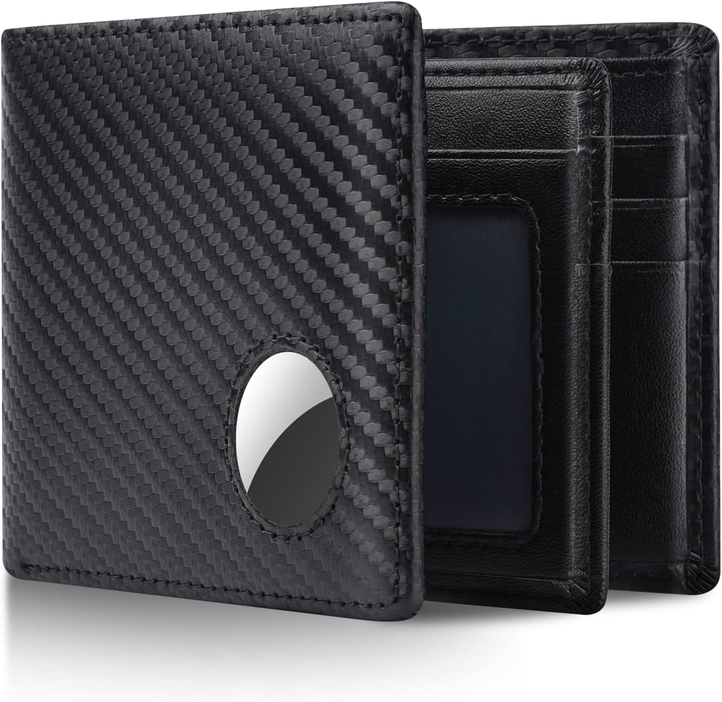 Amazon.com: Swallowmall Air Tag Wallet- Bifold Genuine Leather Mens ...
