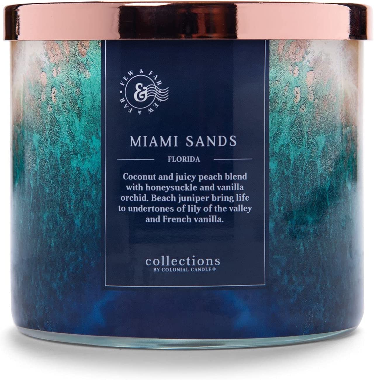 Amazon.com: Colonial Candle Miami Sands Scented Jar Candle, Travel ...