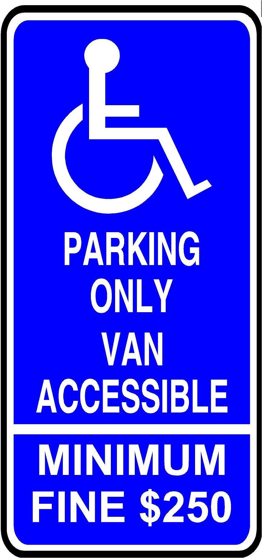 Amazon.com : Handicap Parking Van ACCESSIBLE Sign : Office Products