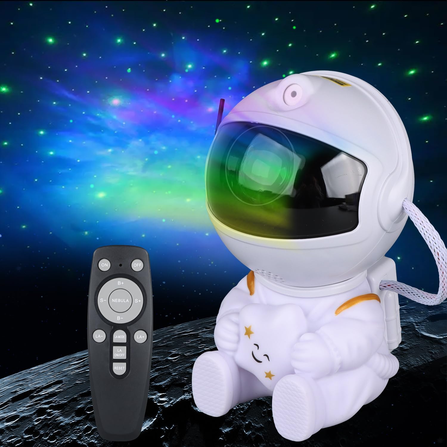 Astronaut Star Projector, Star Projector Galaxy Light for Kids，8 Modes ...