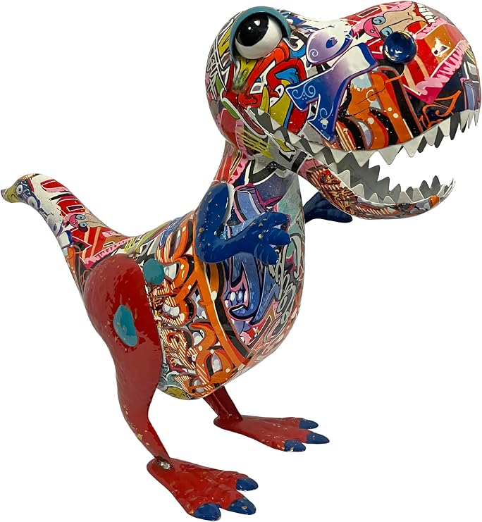 Amazon.com: Continental Art Center Metal T-Rex Enameled Dinosaur Garden ...