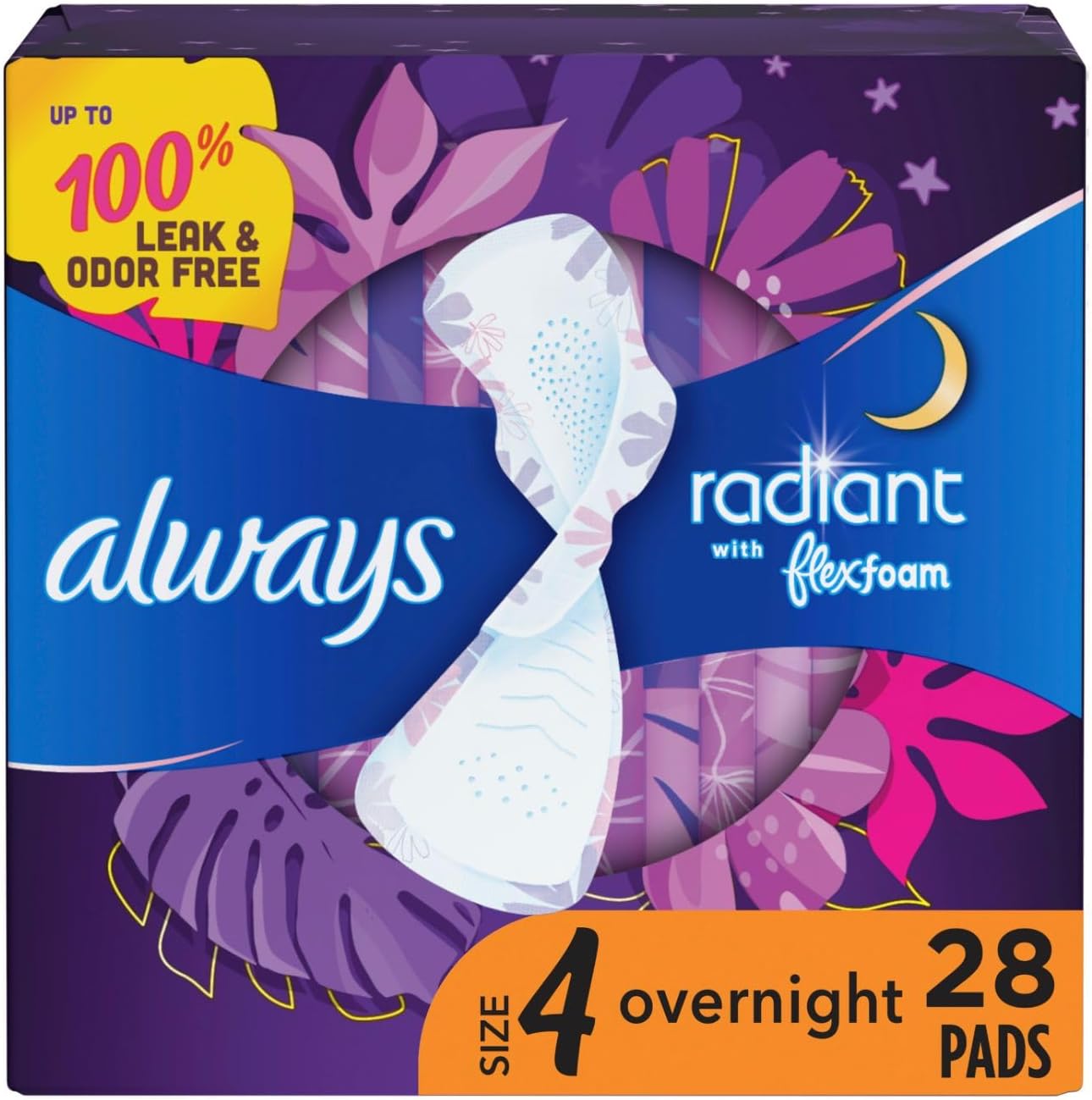 Amazon.com: Always Radiant Flexfoam Pads for Women, Size 5, Extra Heavy ...