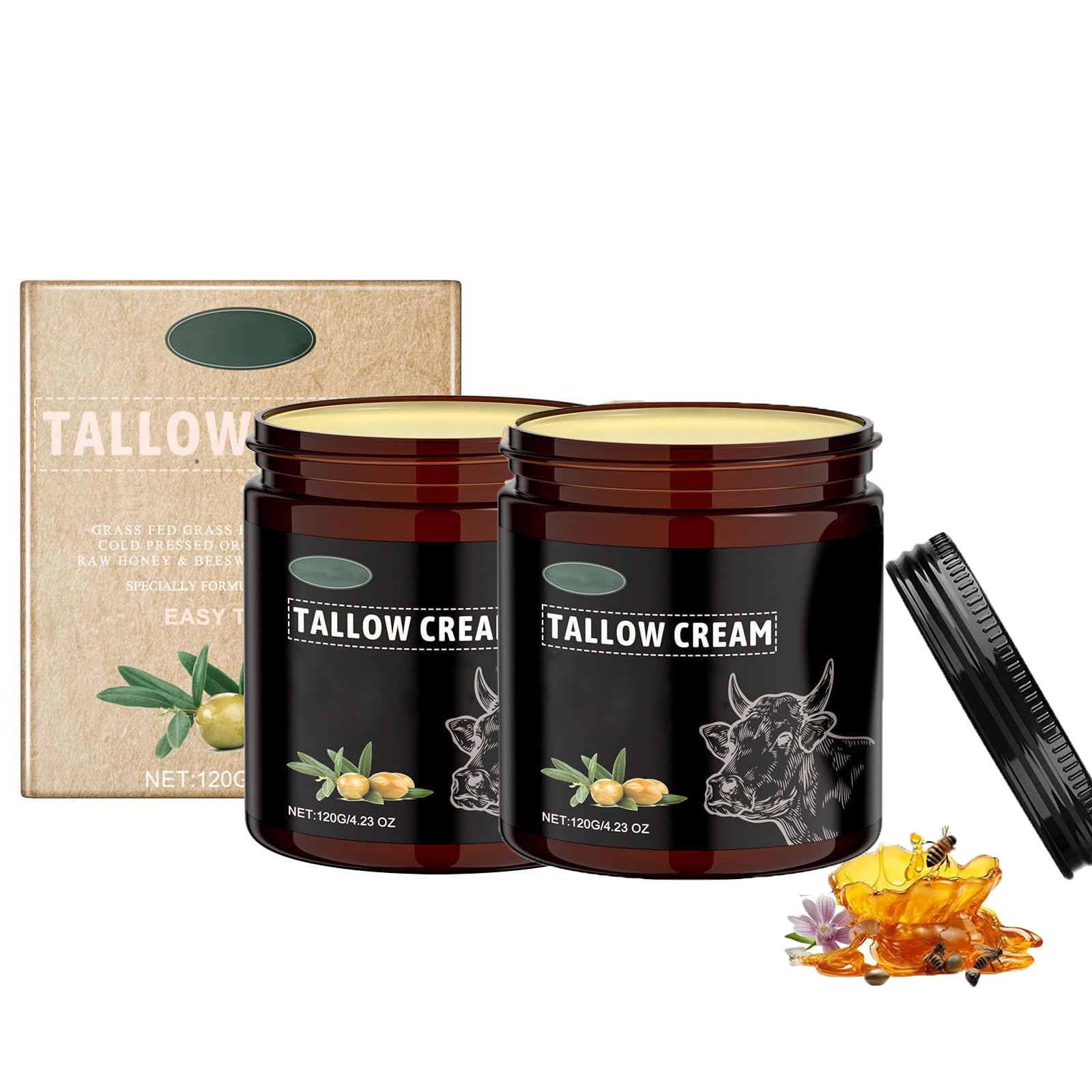 2PC Evil Goods Crema Original, Beef Tallow Organic For Skincare, Crema ...