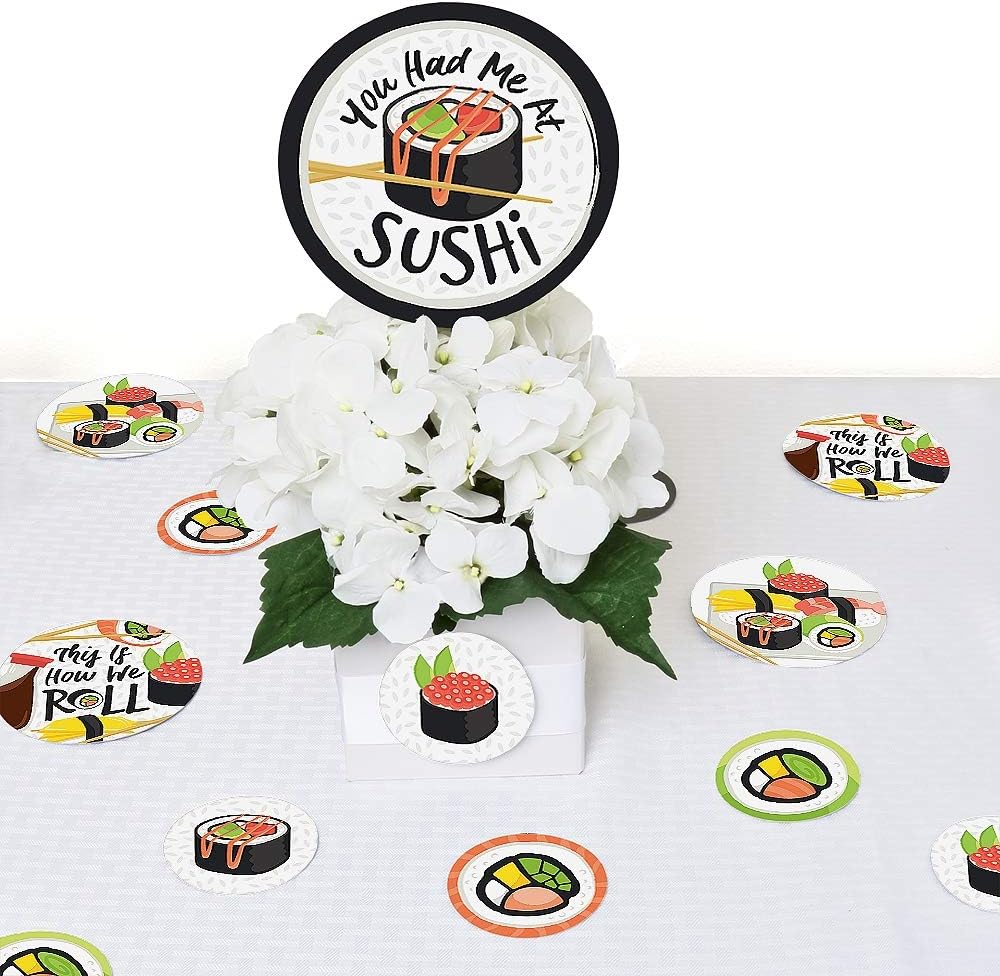 Big Dot of Happiness Let’s Roll – Sushi – Confeti de círculo gigante ...