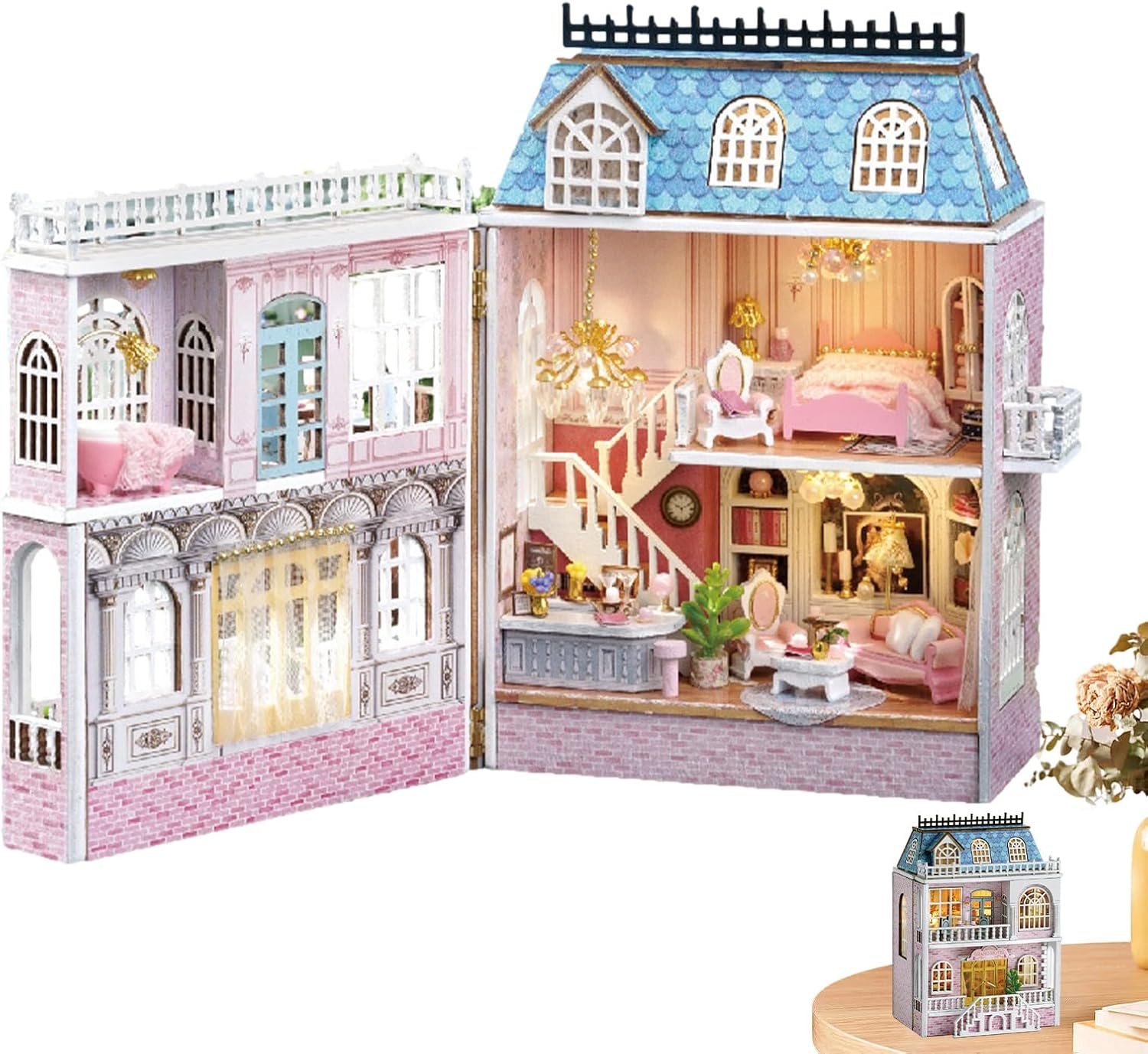 Kit per casa in miniatura fai-da-te, kit per casa, Kit casetta apribile ...