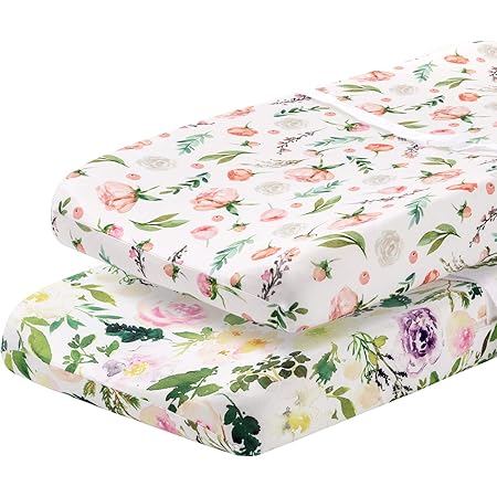 Amazon.com : Tyke Bliss Pink Changing Pad Cover for Girls – Stretchy ...