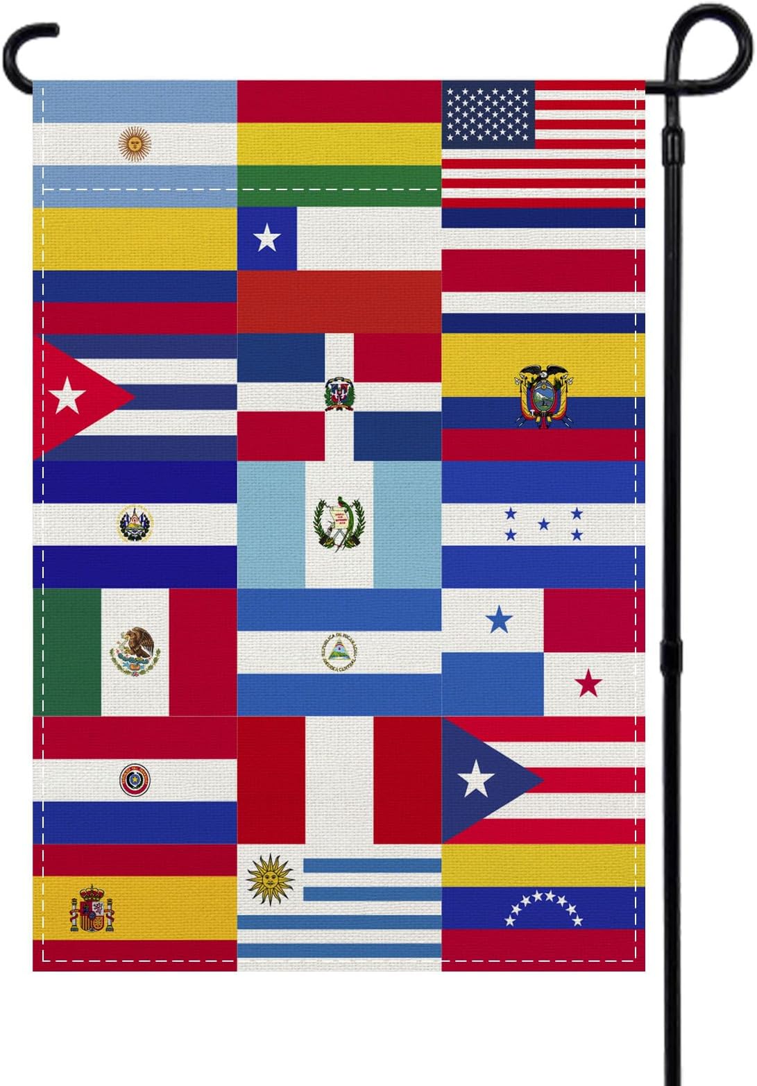 Amazon.com: AuTop 2 Set 21 Countries Spanish Speaking Flags Banner ...